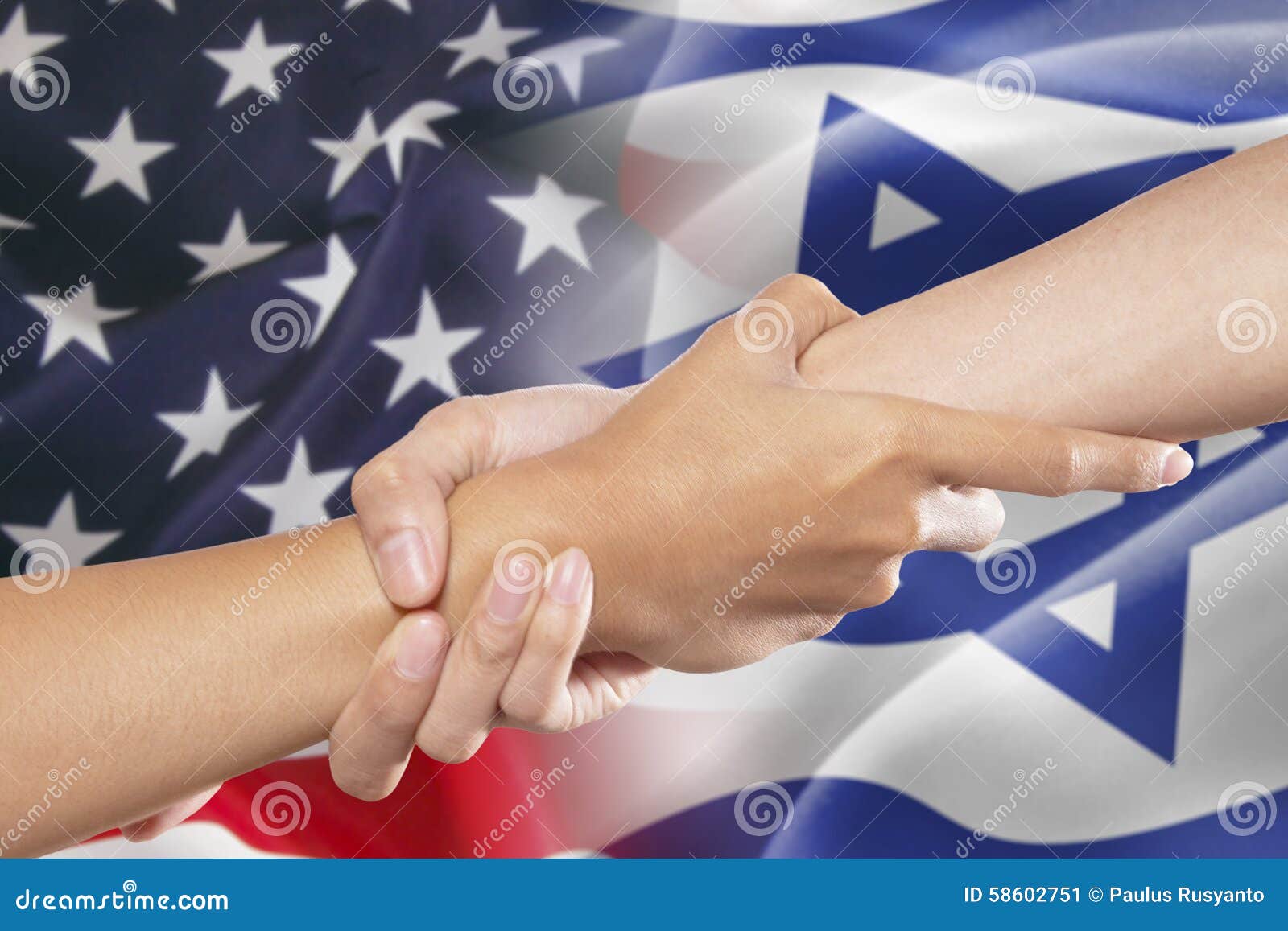 Helping Hands with American and Israel Flags Stock Image - Image of ...