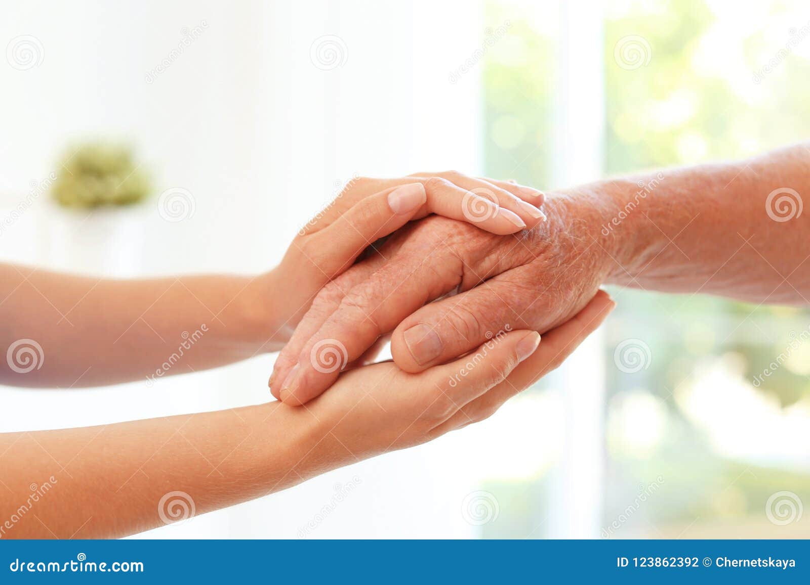 Helping Hands, Offering Care, Love, Hope And Support. Stock Photo ...