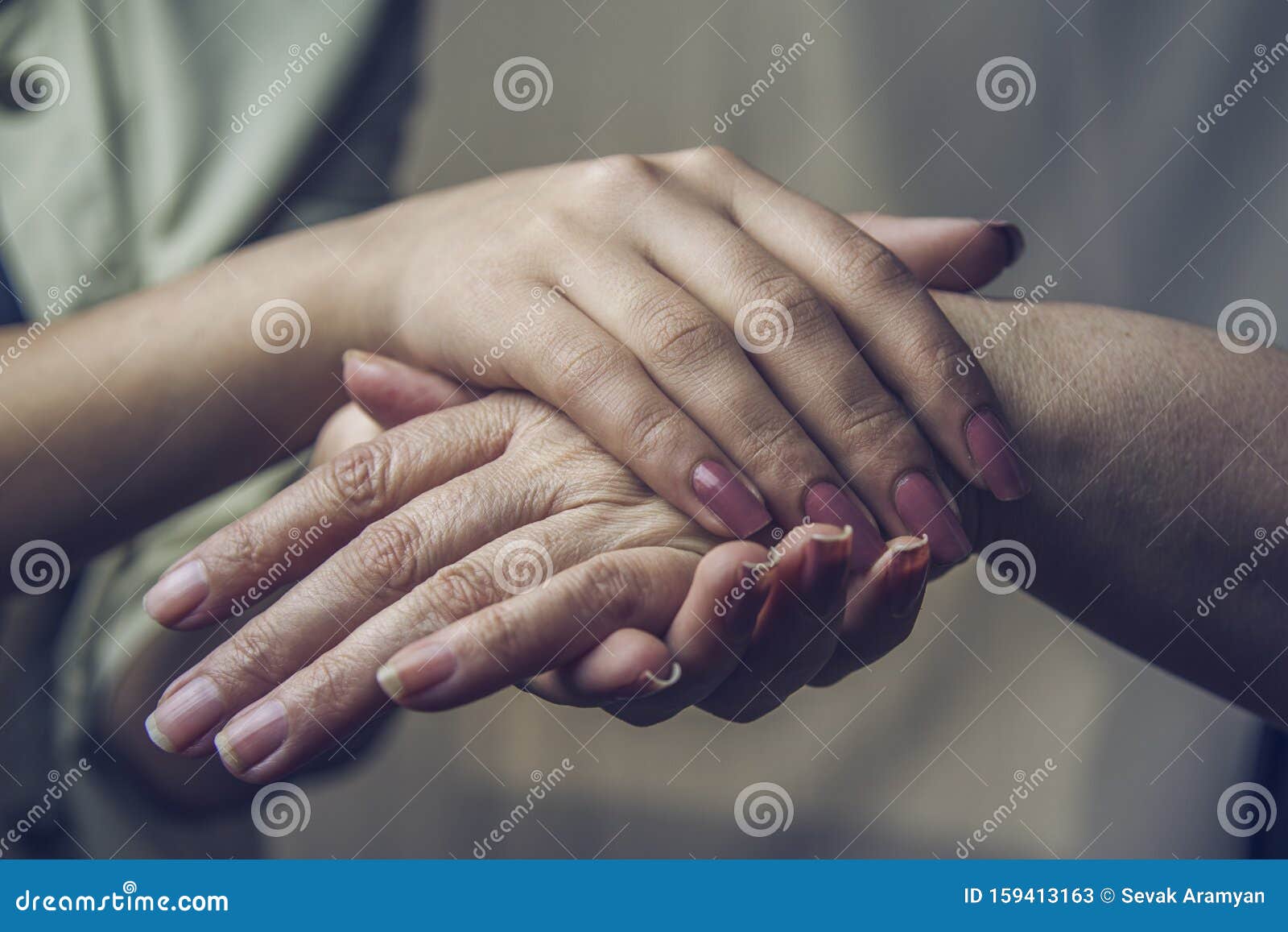 Helping Hands, Care for the Elderly Concept Stock Image - Image of ...