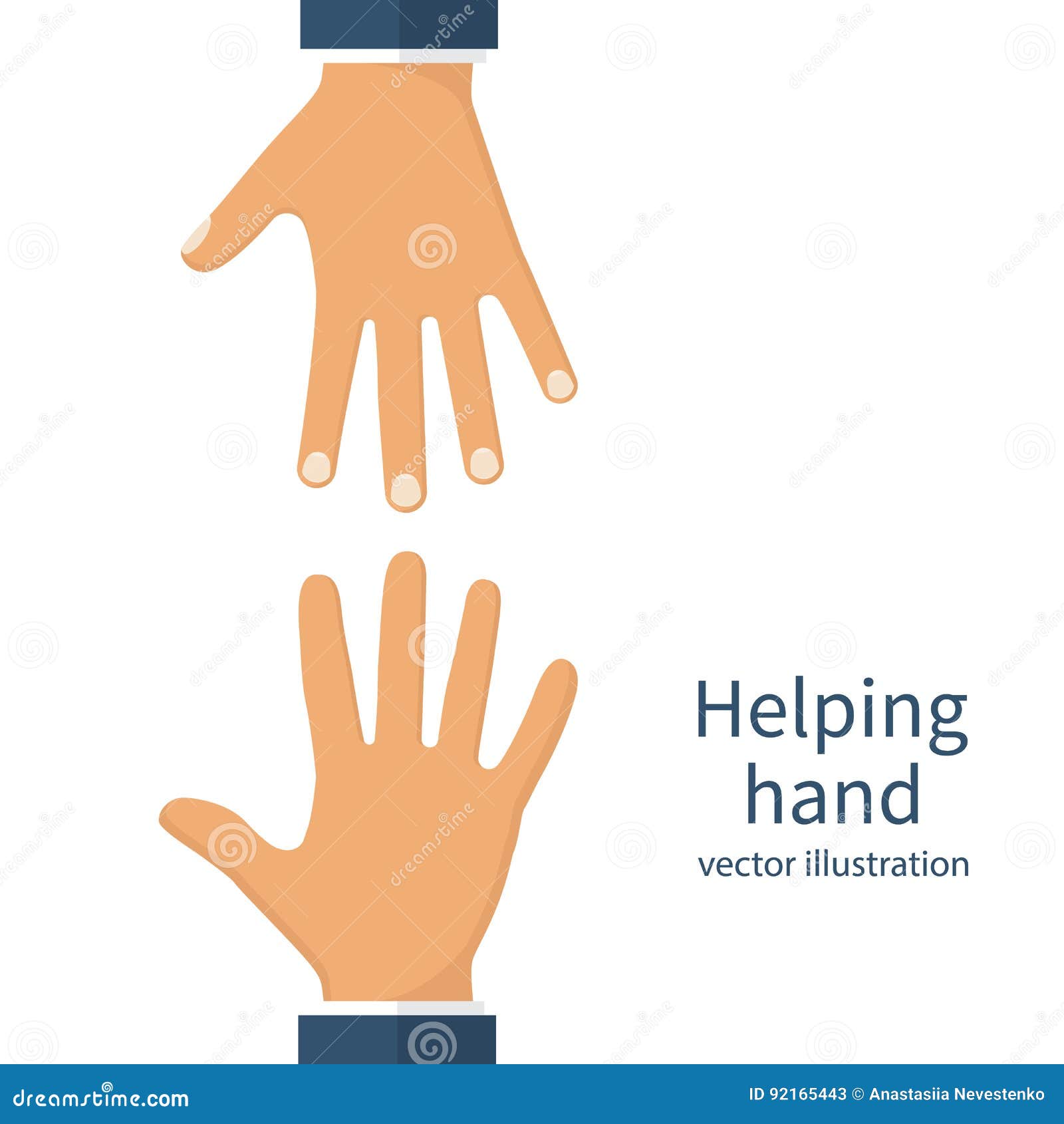 Helping hands concept stock vector. Illustration of gesture - 92165443