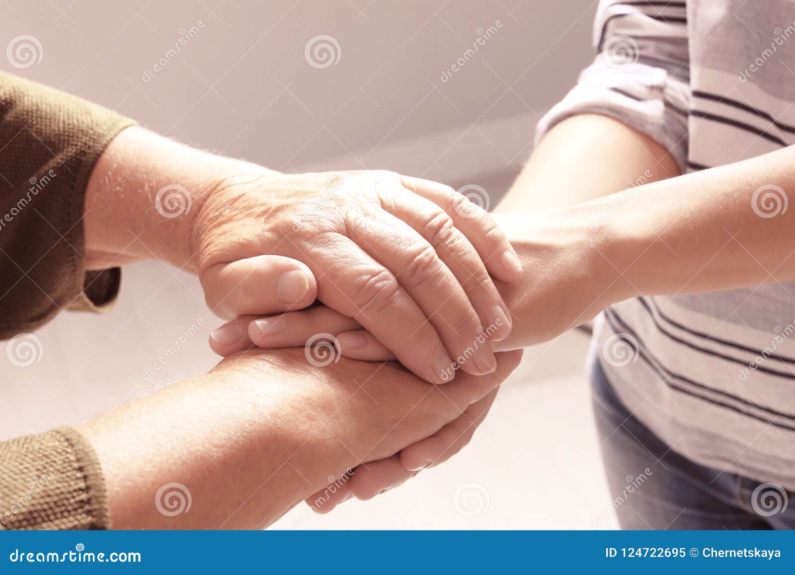 Helping Hands, Offering Care, Love, Hope And Support. Stock Photo ...