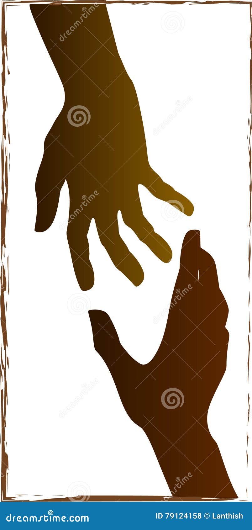 Helping hands stock vector. Illustration of heart, helping - 79124158