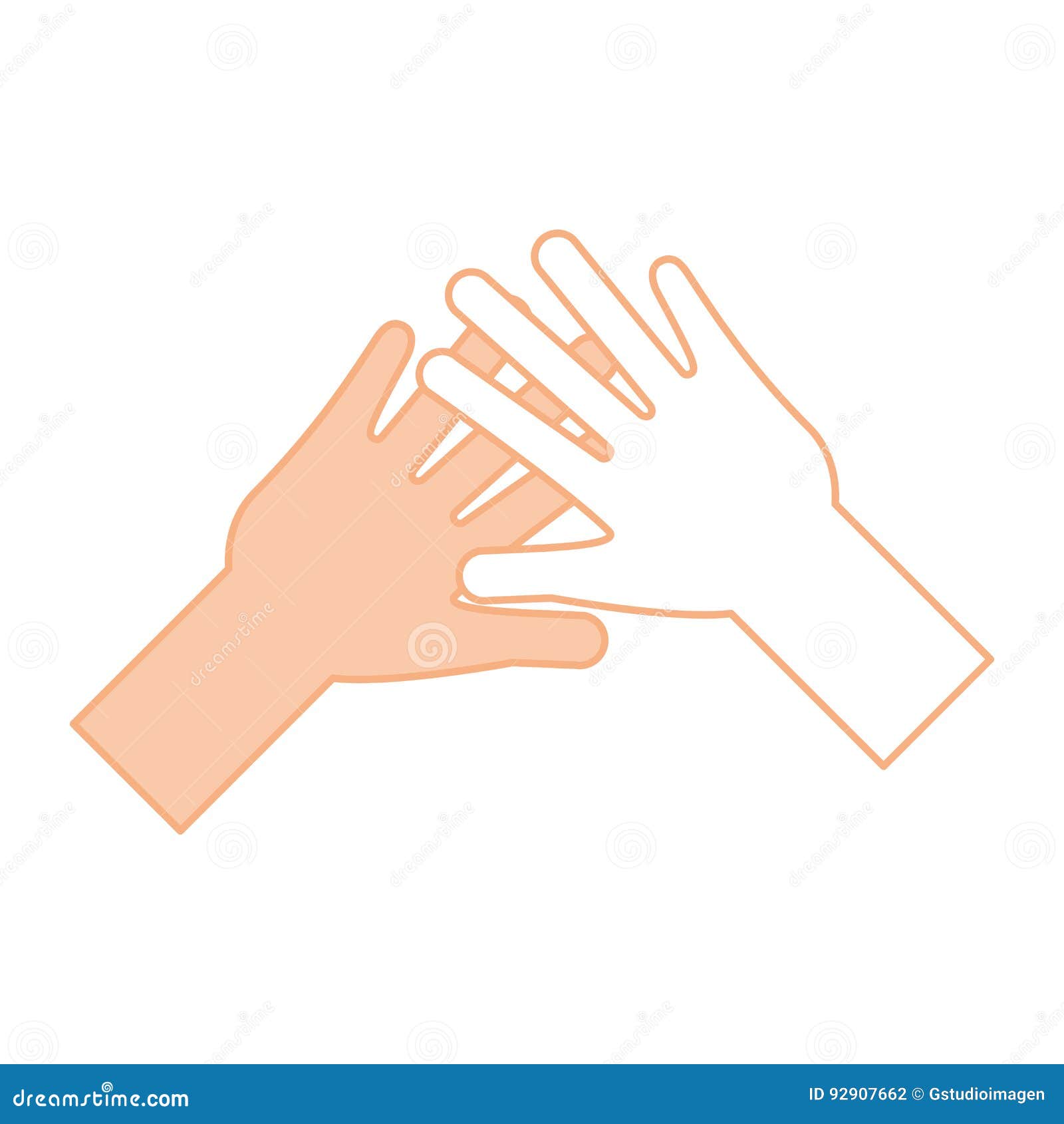 Helping hands human icon stock vector. Illustration of abstract - 92907662