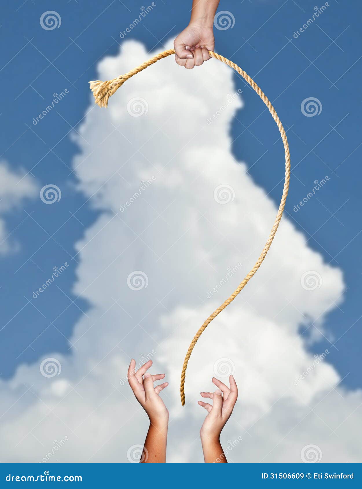 Helping hands stock image. Image of dangling, grasp, lift - 31506609