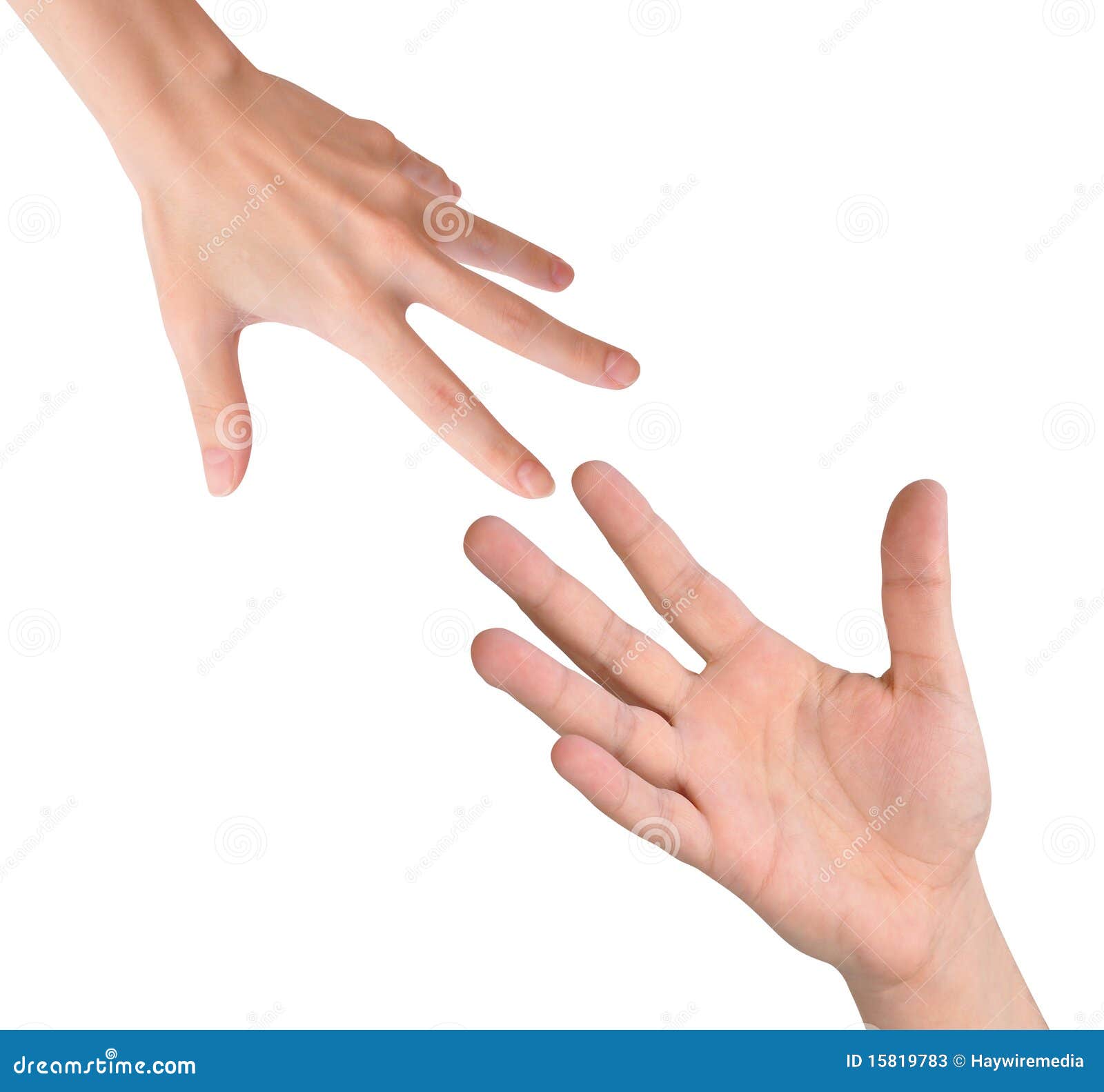 Helping Hands Reaching on White Stock Image - Image of bond ...