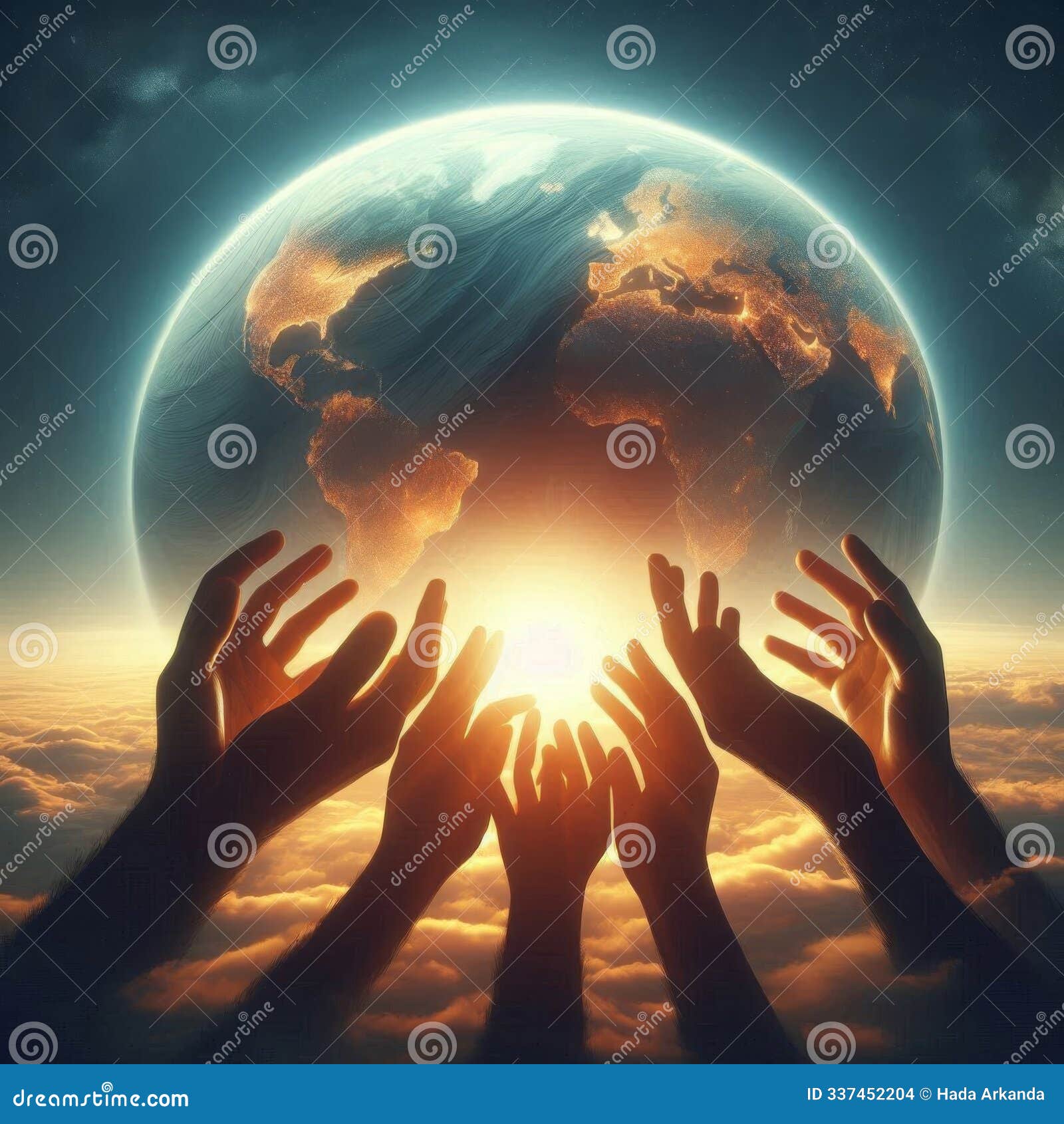 Helping Hands in Silhouette Representing Unity and Friendship Worldwide ...