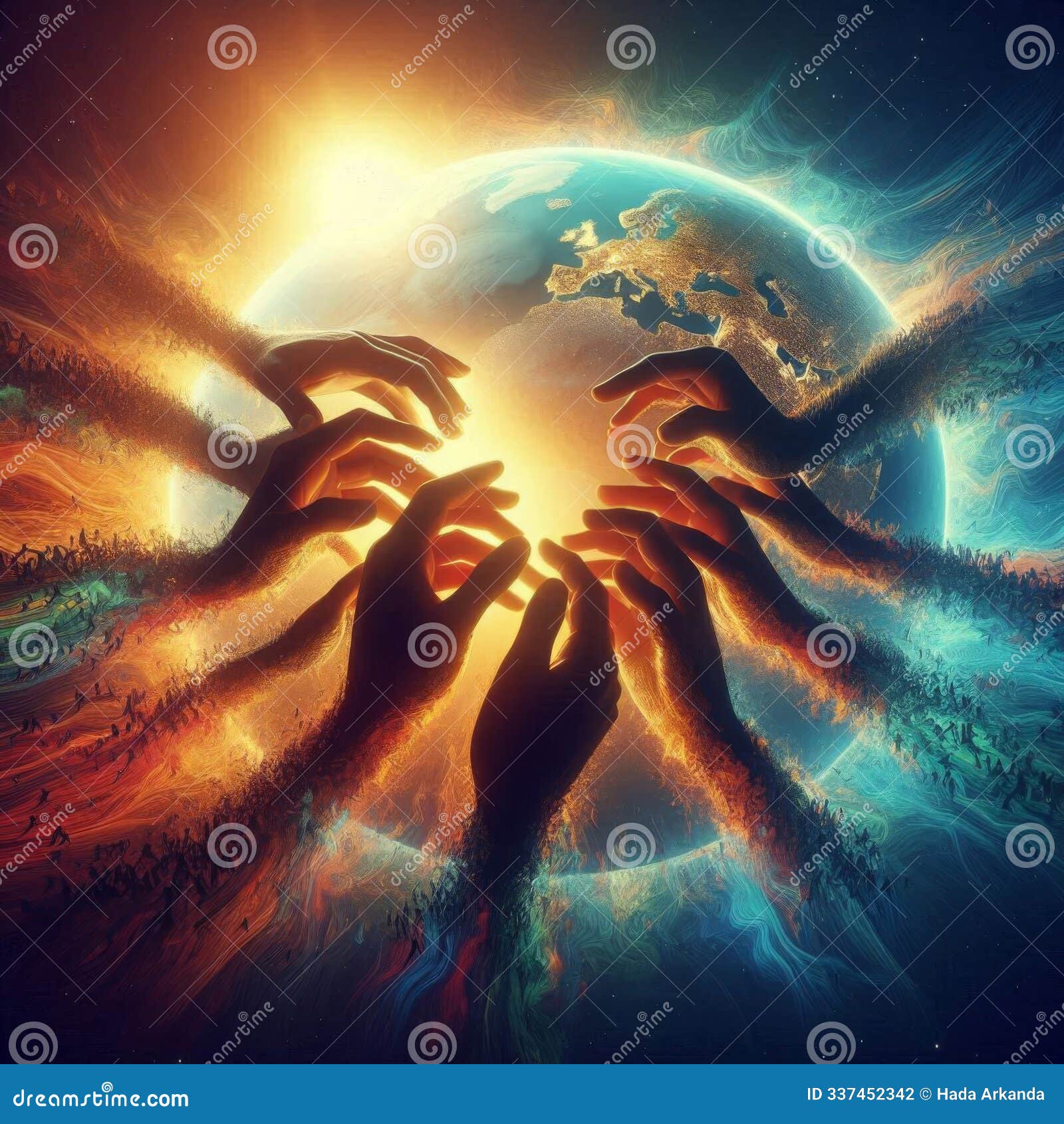 Helping Hands in Silhouette Representing Unity and Friendship Worldwide ...