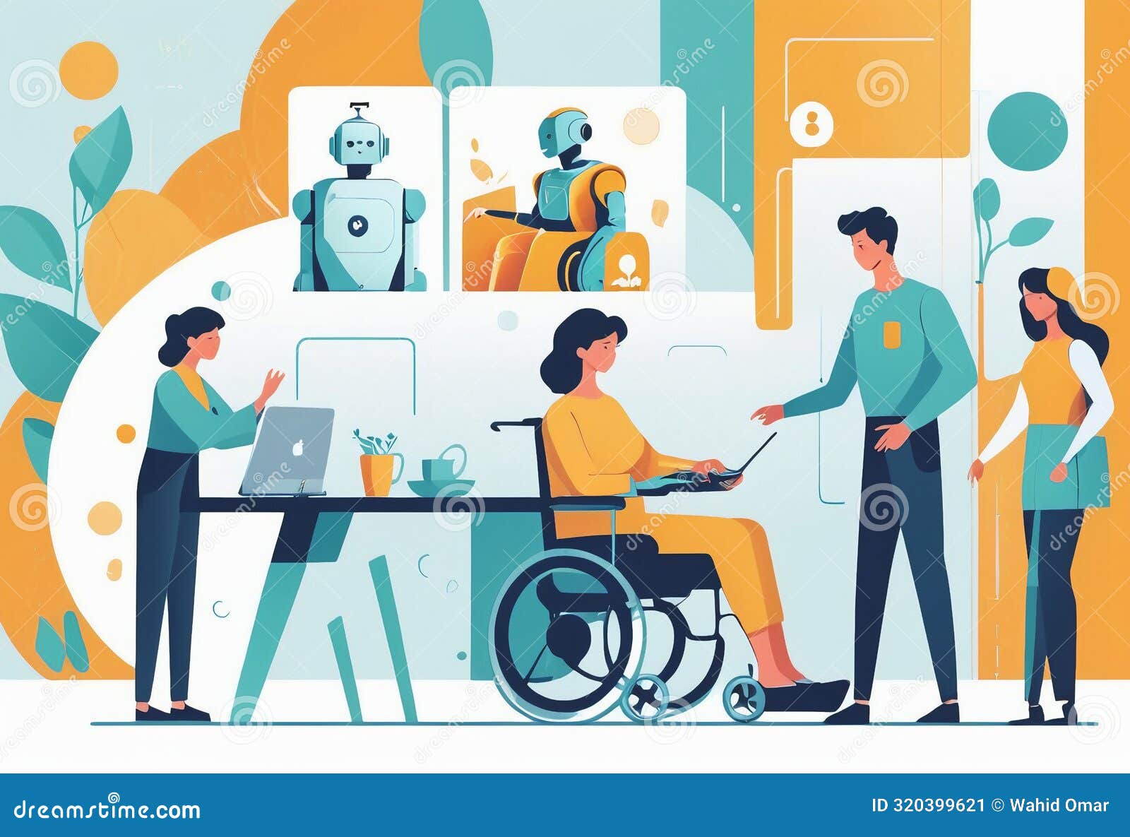 Wheelchair And Visually Impaired Symbols Flat White Icons In Square ...