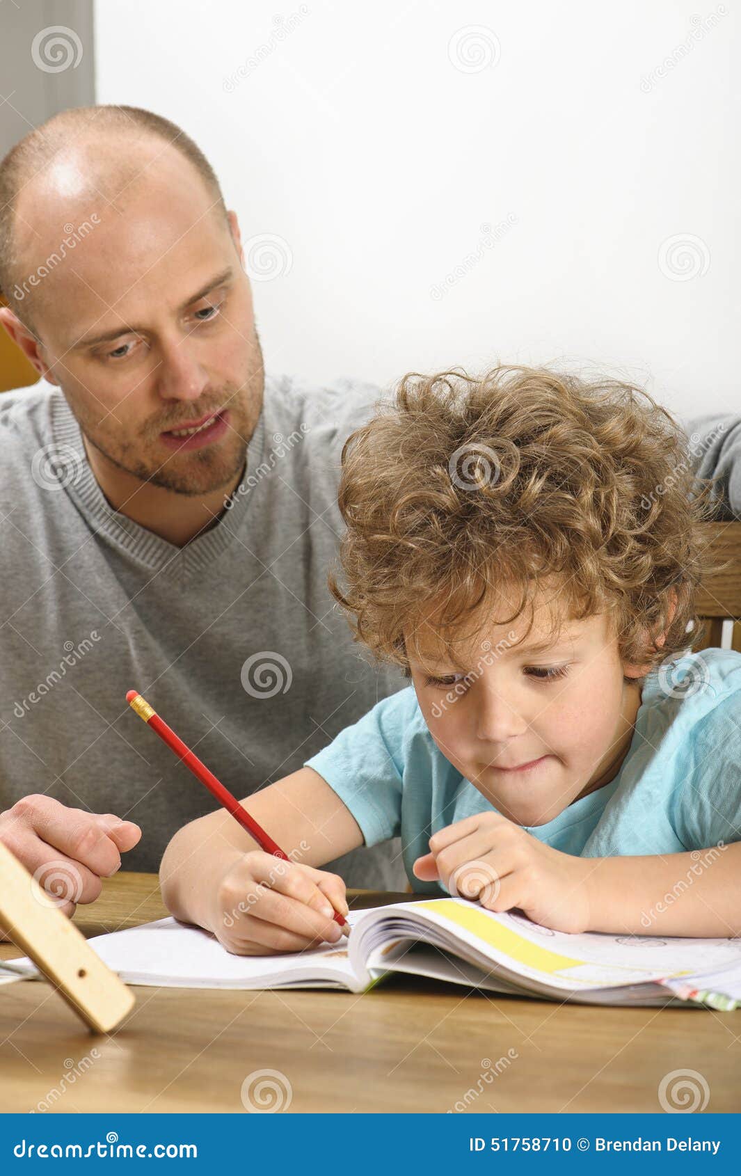 Helping with homework stock photo. Image of parent, front - 51758710