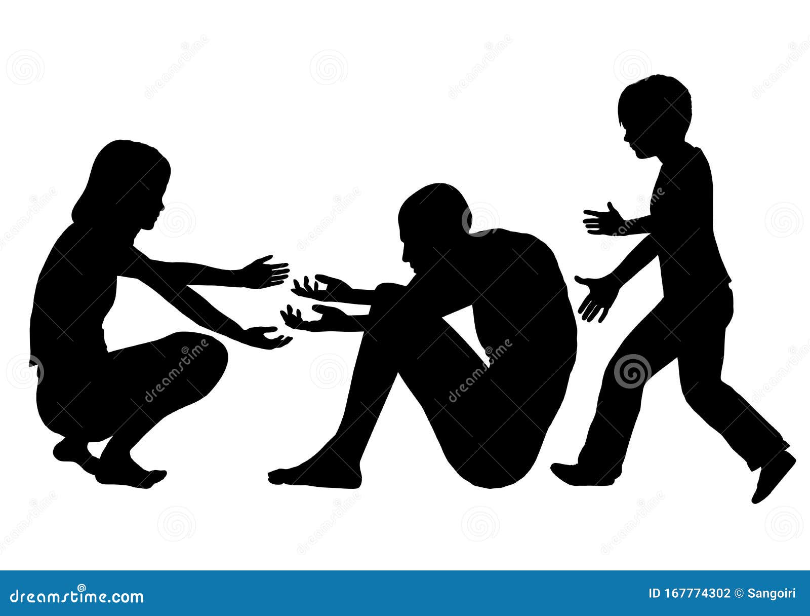 Helping the poor stock illustration. Illustration of poverty - 167774302
