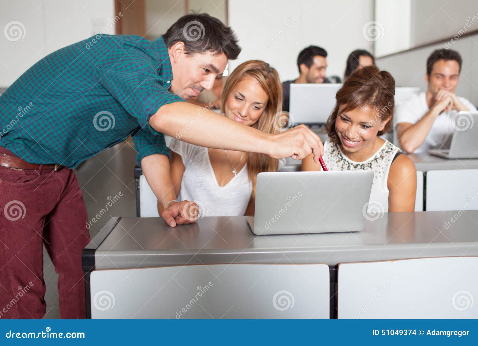 Helping professor stock photo. Image of teaching, explaining - 51049374