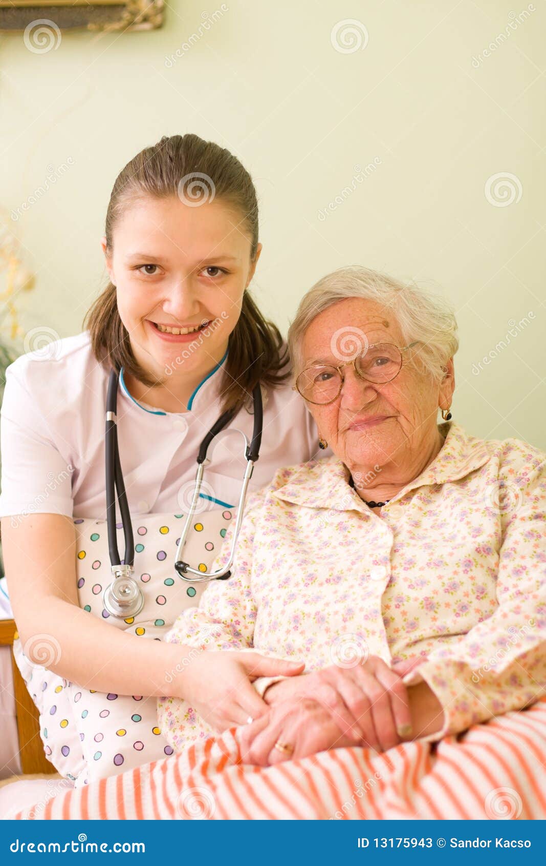 Helping a Sick Elderly Woman Stock Image - Image of medicine, health ...