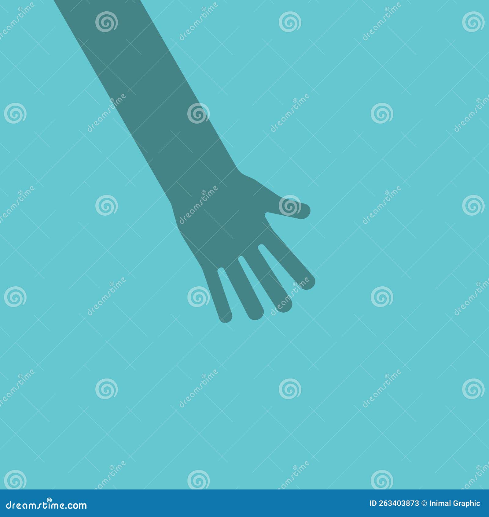Helping or stealing hand stock vector. Illustration of concept - 263403873
