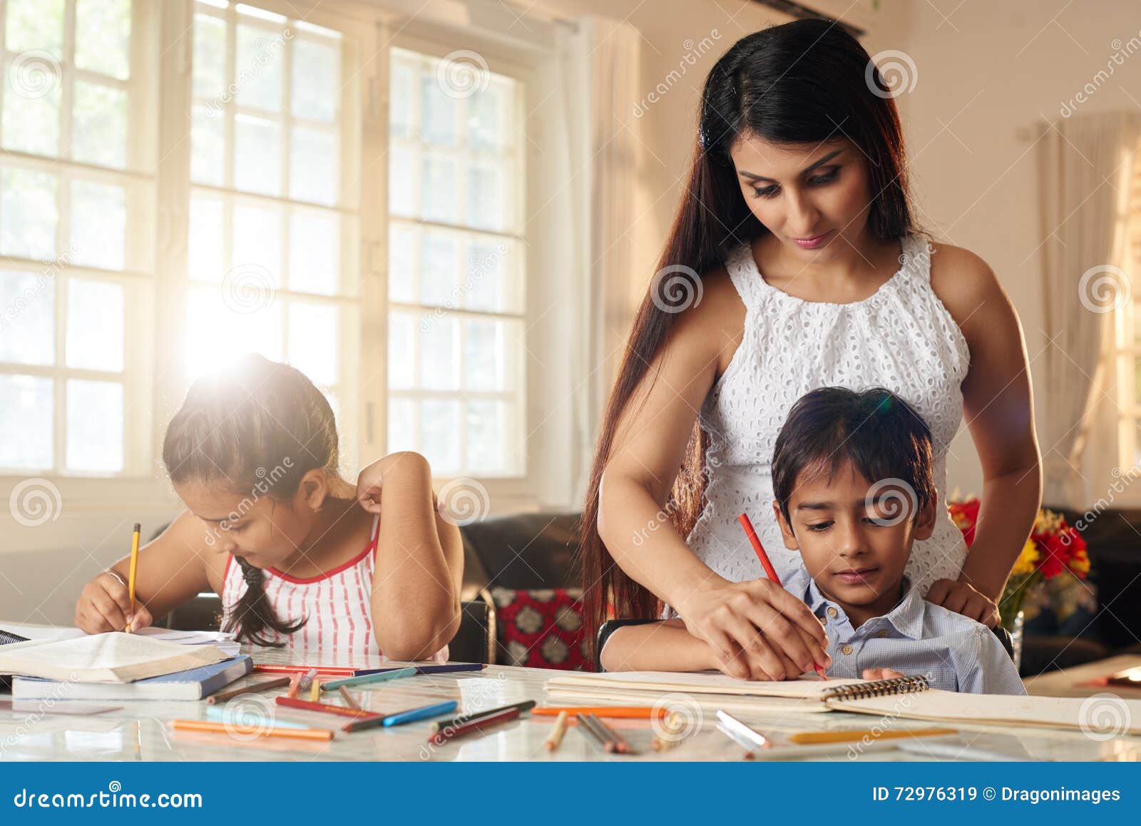 Helping with study stock image. Image of helping, child - 72976319
