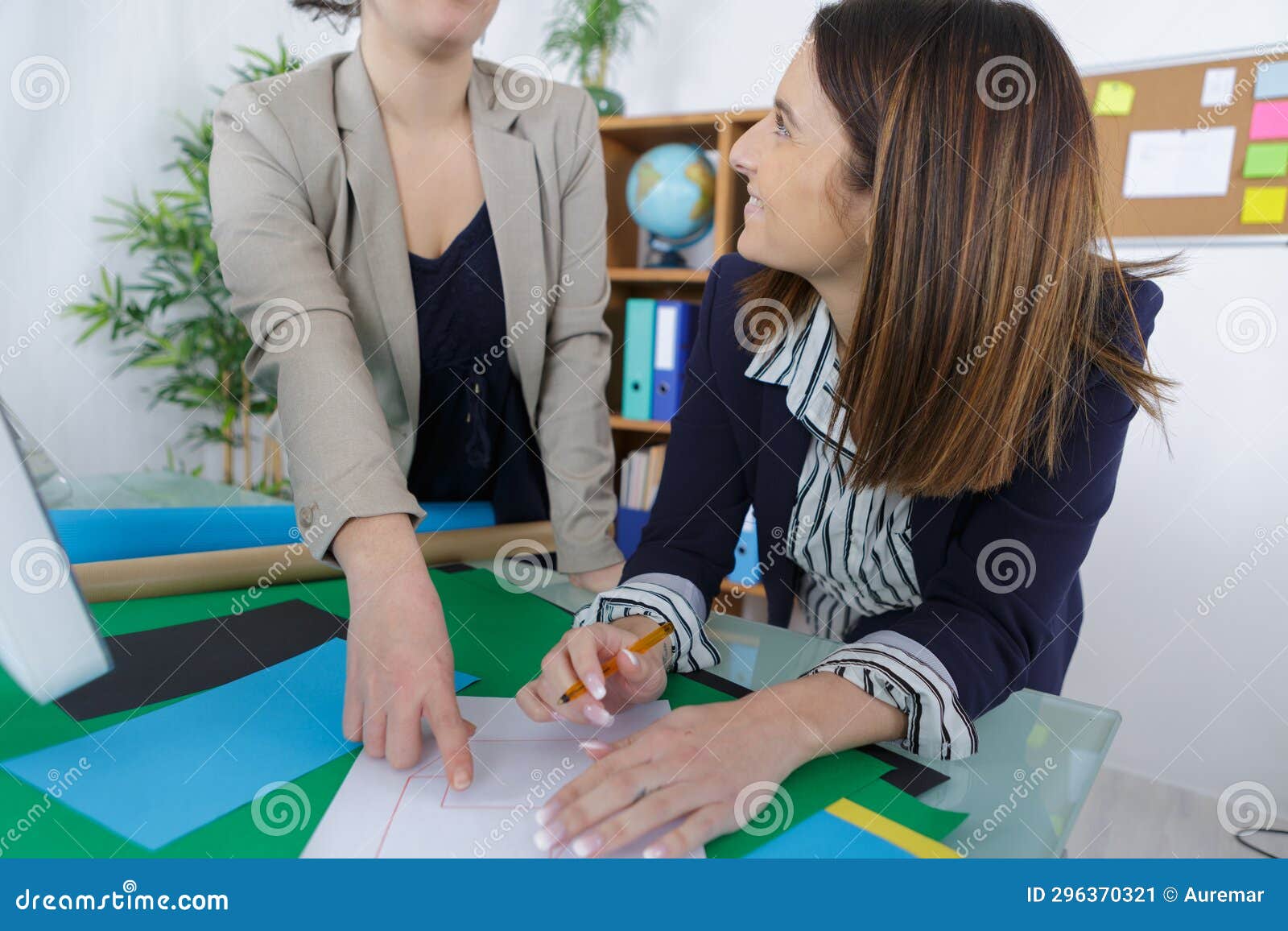 Helping to fill in form stock image. Image of asistant - 296370321
