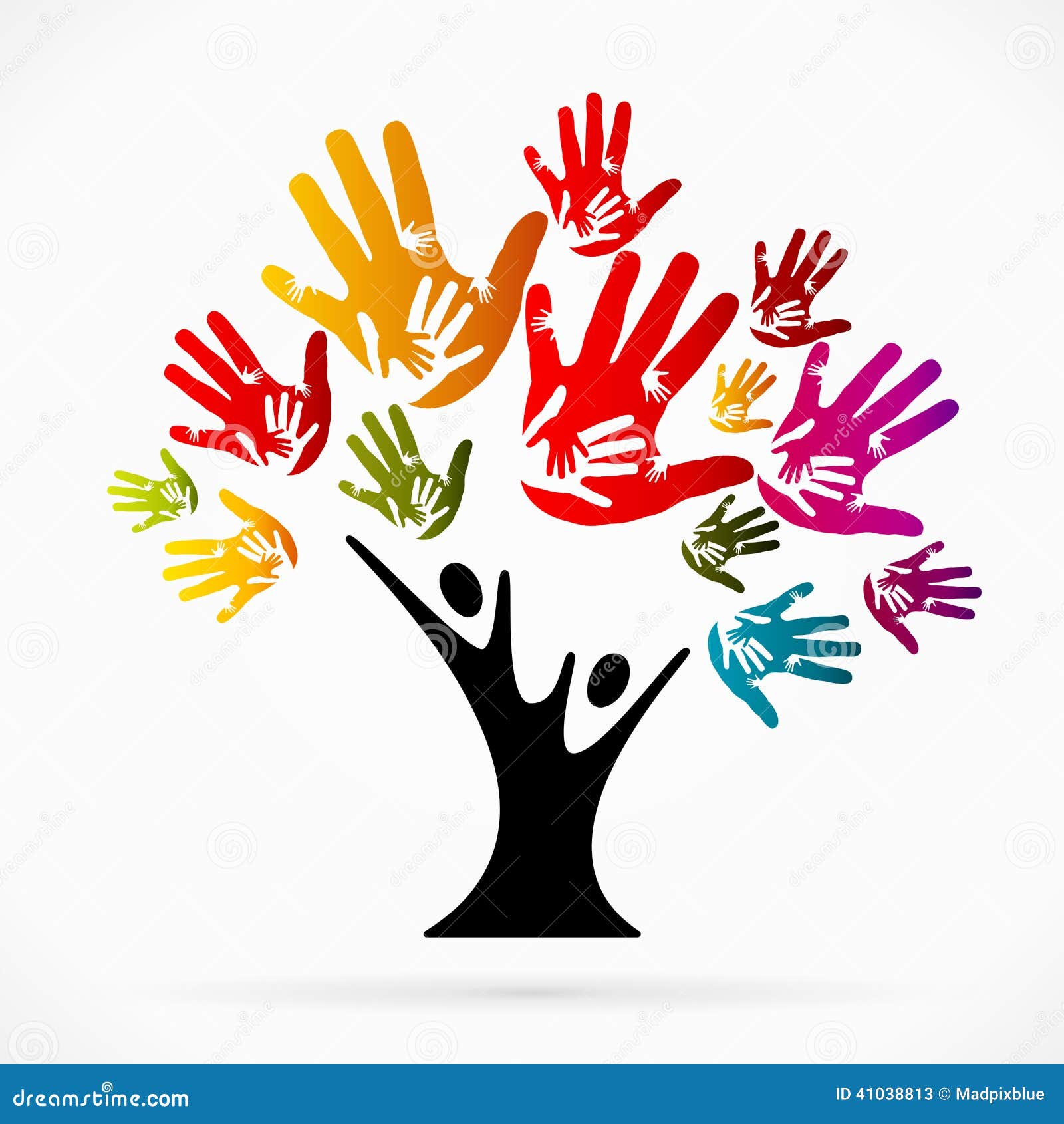 Helping tree stock vector. Illustration of solution, assistance - 41038813