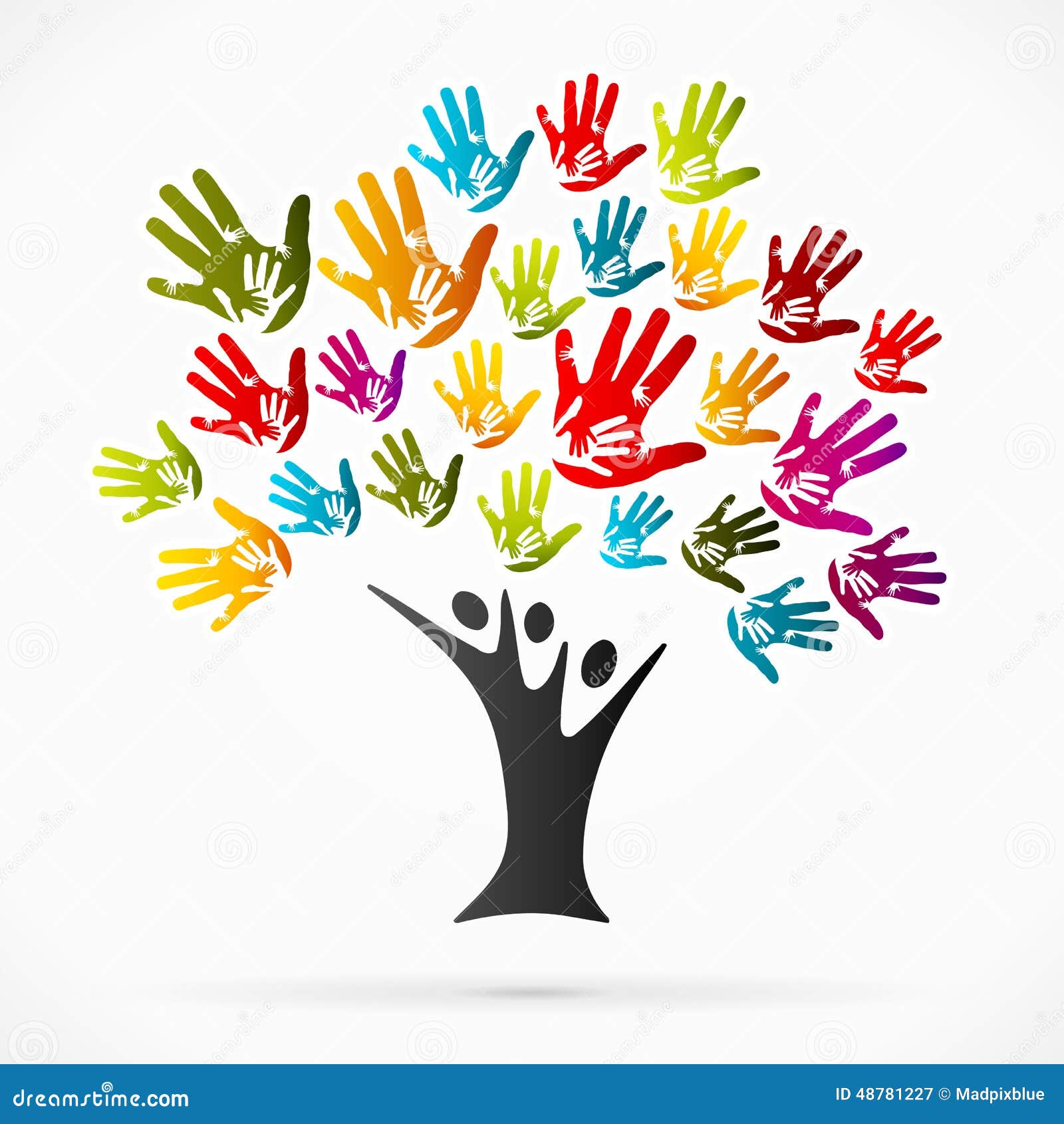 Helping tree stock vector. Illustration of abstract, hope - 48781227