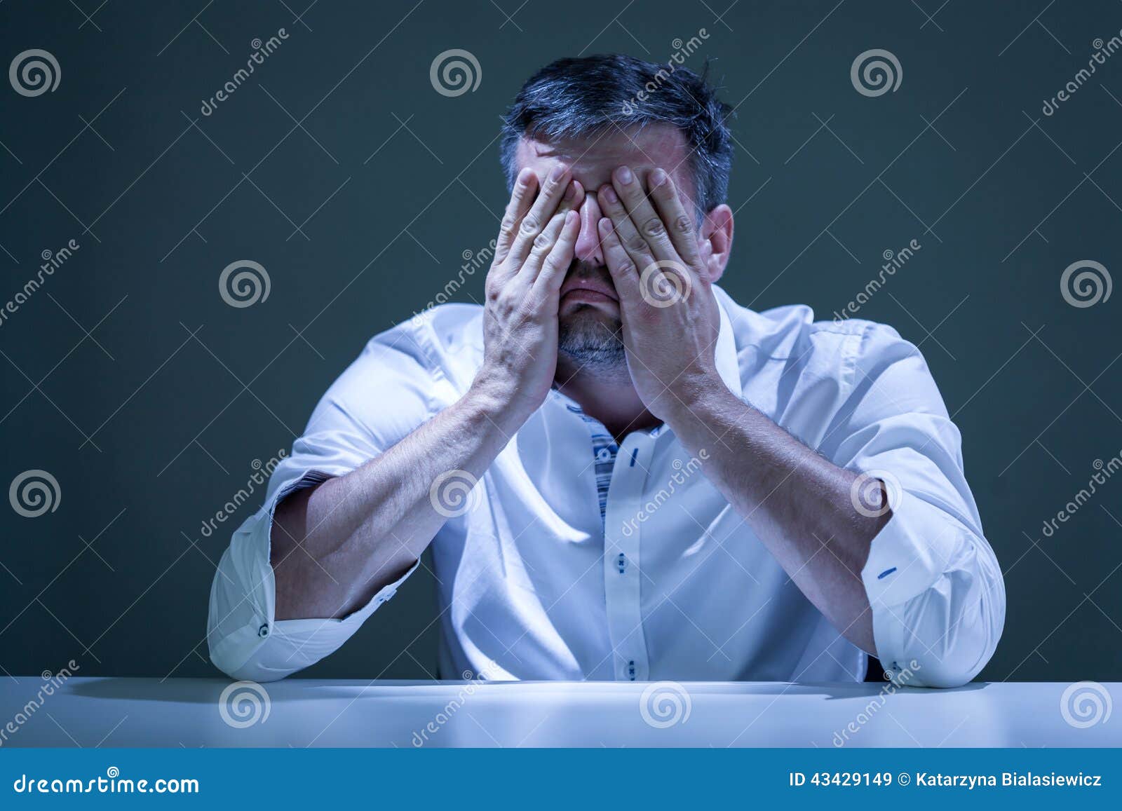 Helpless Businessman at Work Stock Image - Image of elegant, think ...