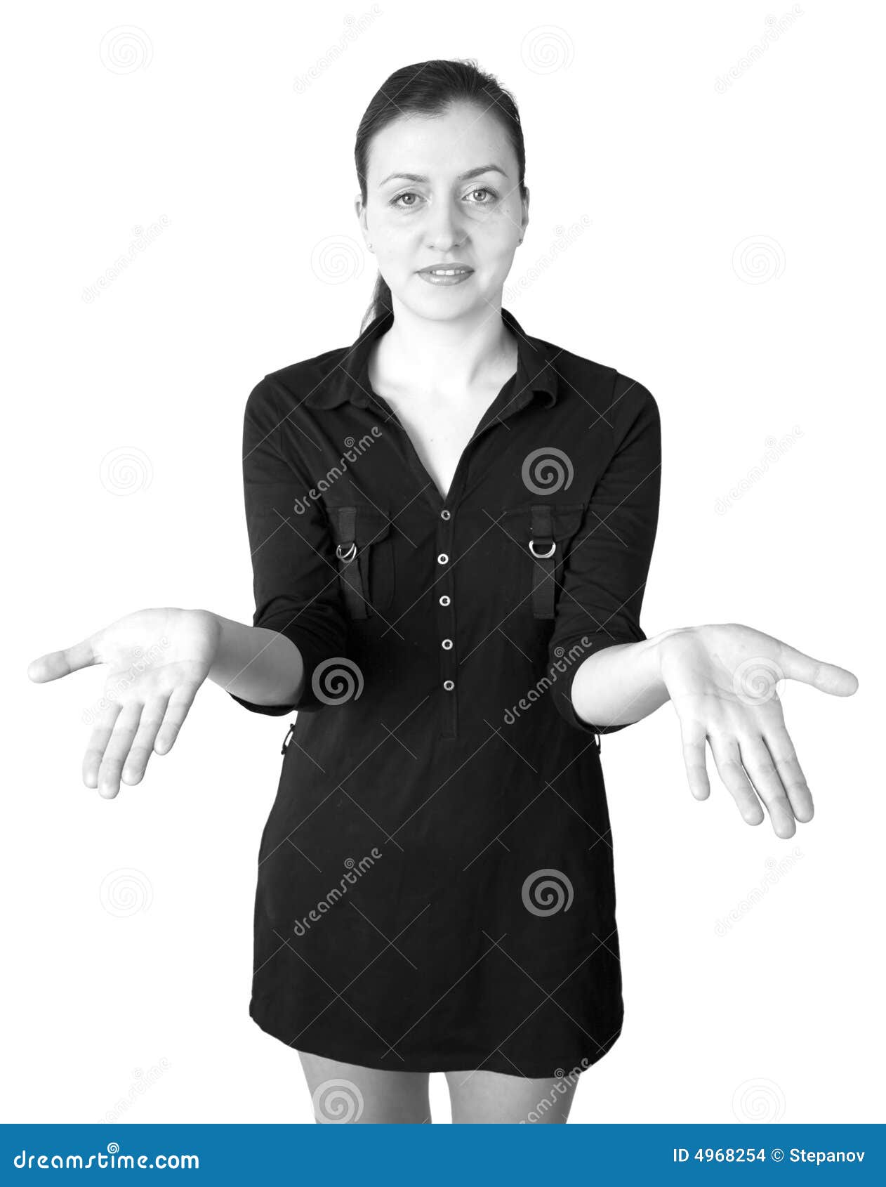 Helpless gesture stock photo. Image of face, female, woman - 4968254