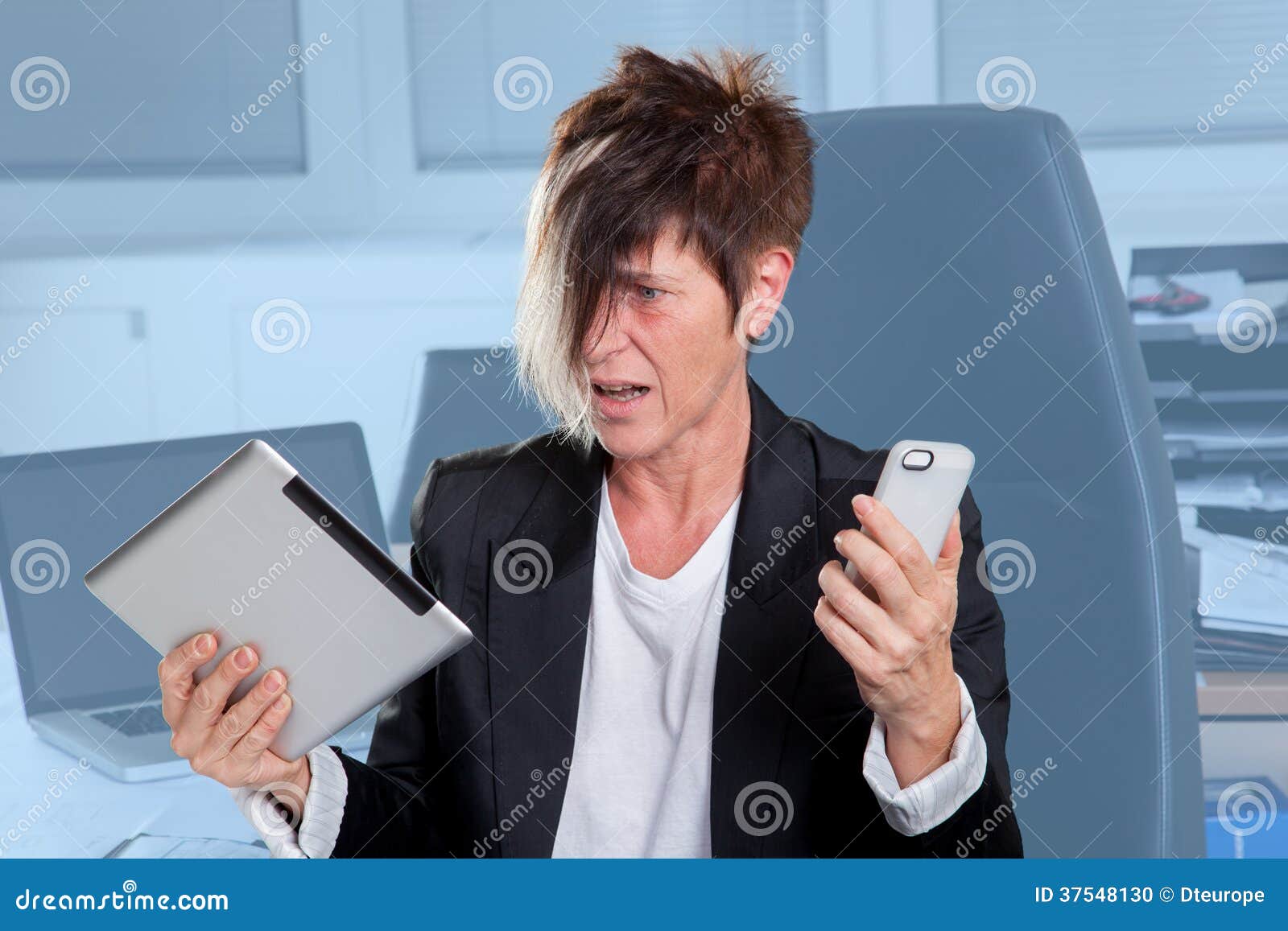 Helpless Manager stock photo. Image of afraid, mobile - 37548130