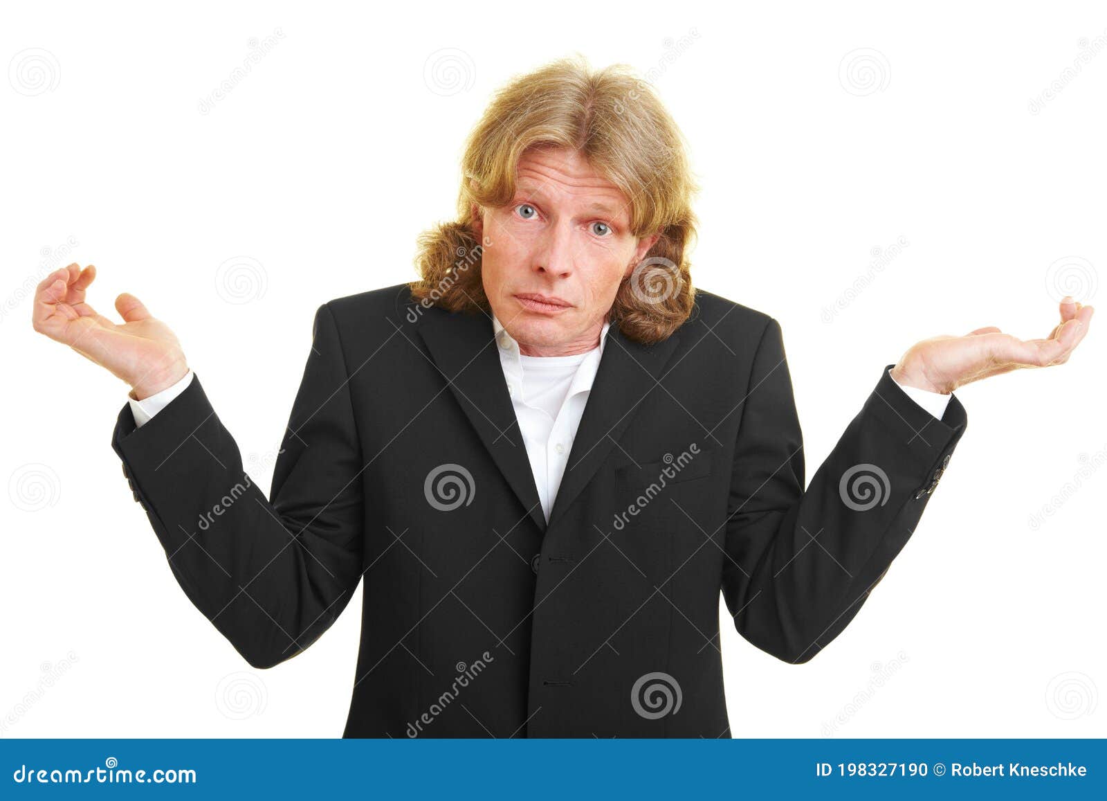 Helpless shrug stock photo. Image of frontal, clueless - 198327190
