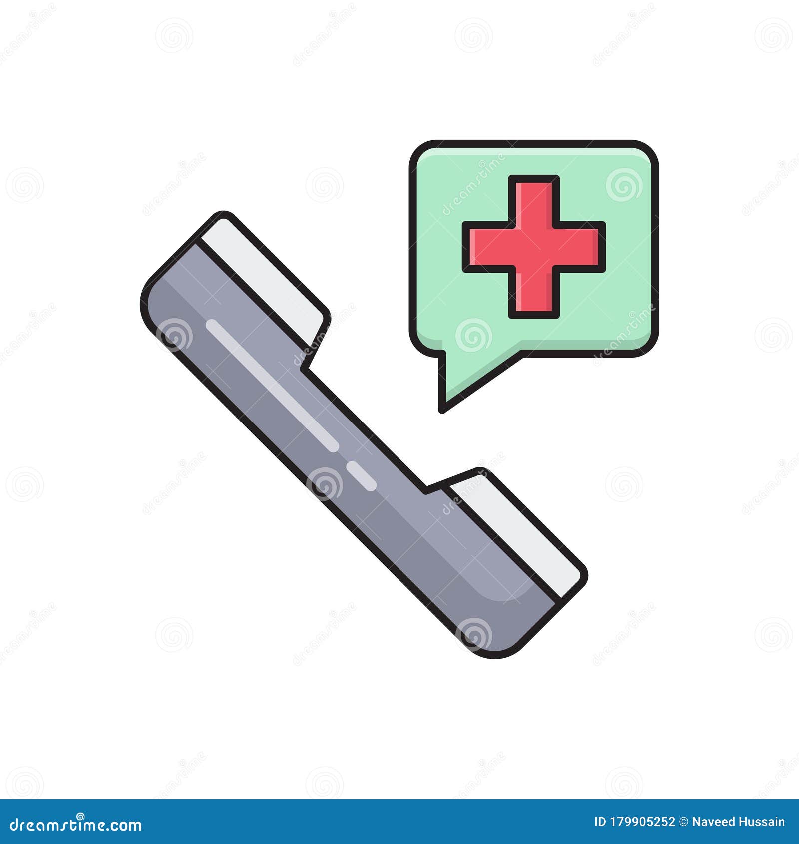 Helpline Vector Flat Color Icon Editorial Photography - Illustration of ...