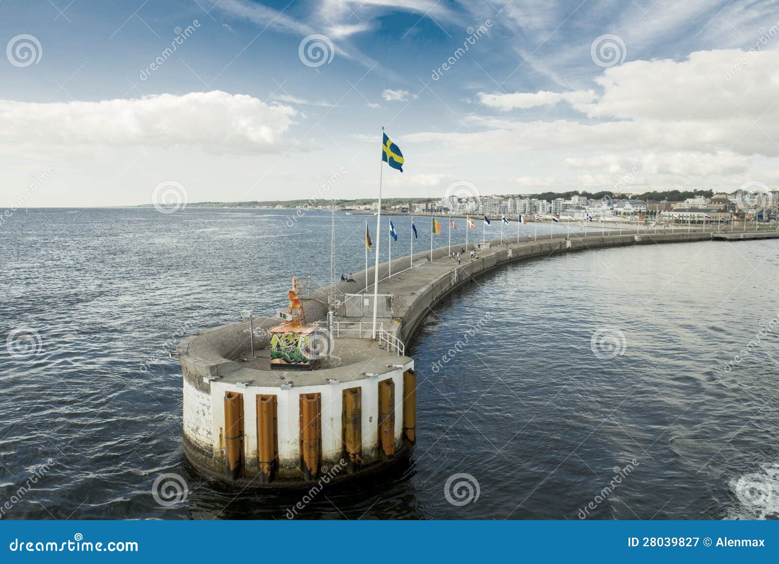 Helsingborg harbor editorial photography. Image of sweden - 28039827