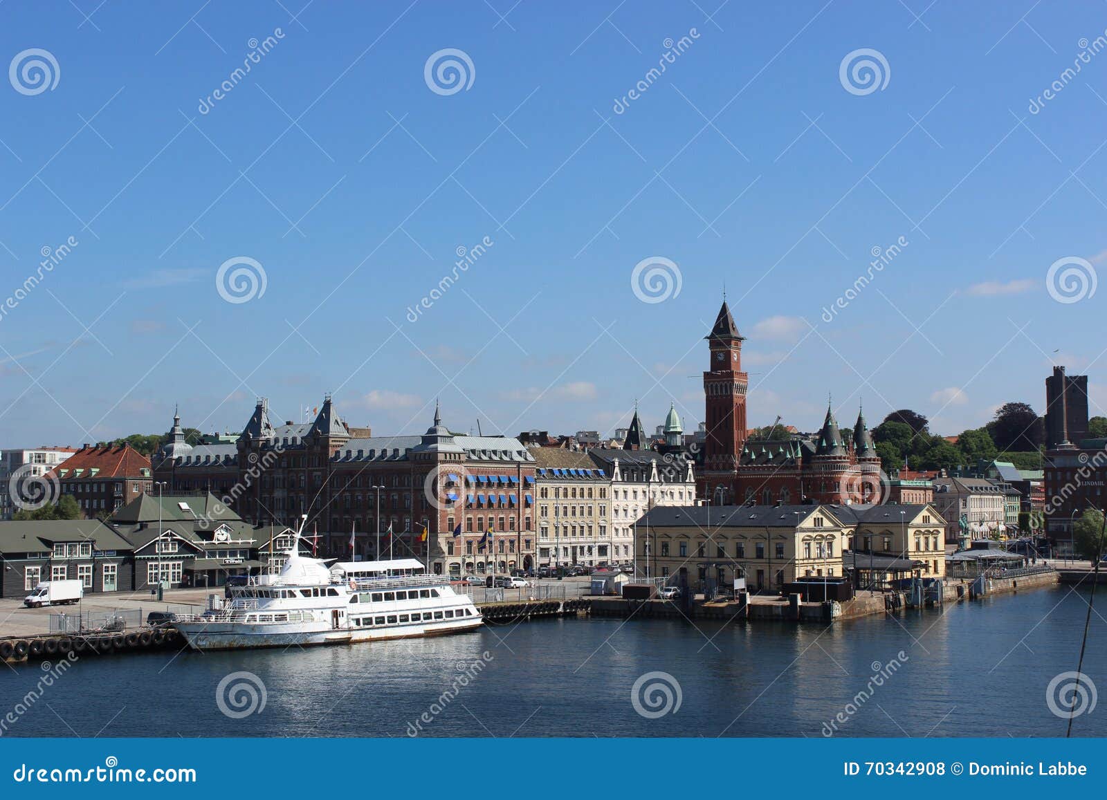 Helsingborg, Sweden Harbor stock photo. Image of europe - 70342908