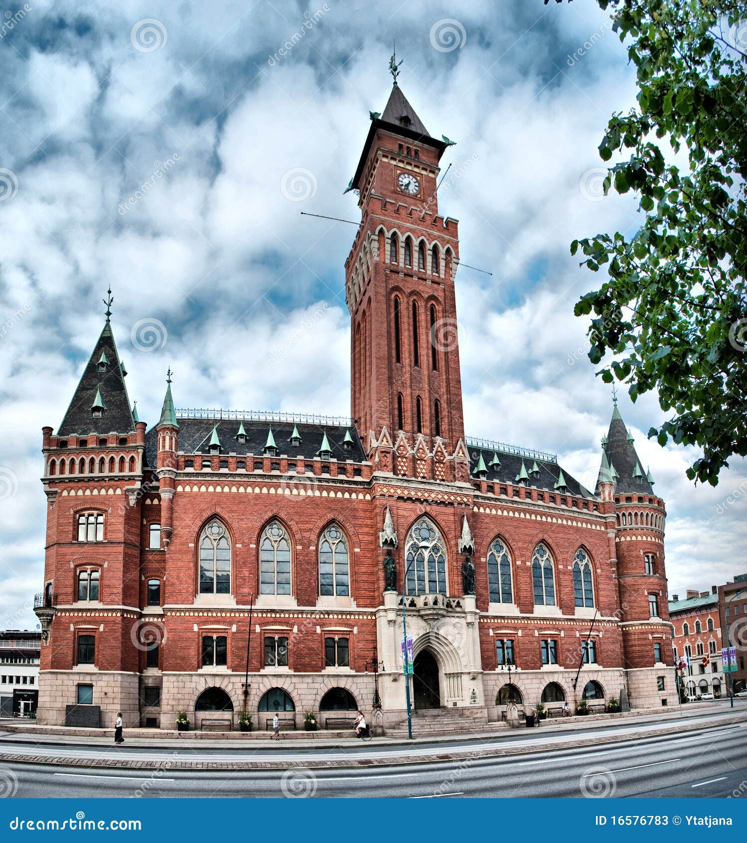 Helsingborg Town Hall stock image. Image of europe, bell - 16576783