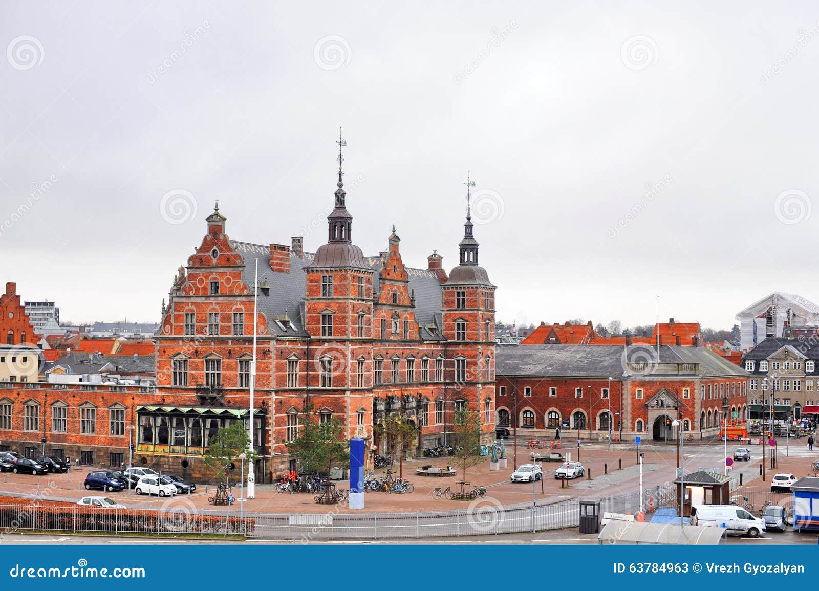 Helsingor City,Grand Station Stock Image - Image of denmark, business ...