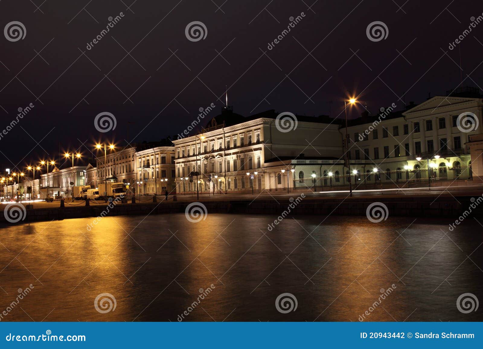 Helsinki center shore stock photo. Image of lights, blue - 20943442