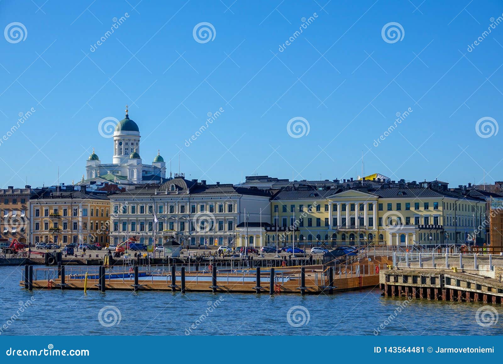 Helsinki Skyline and Helsinki Cathedral, Finland Editorial Photo ...