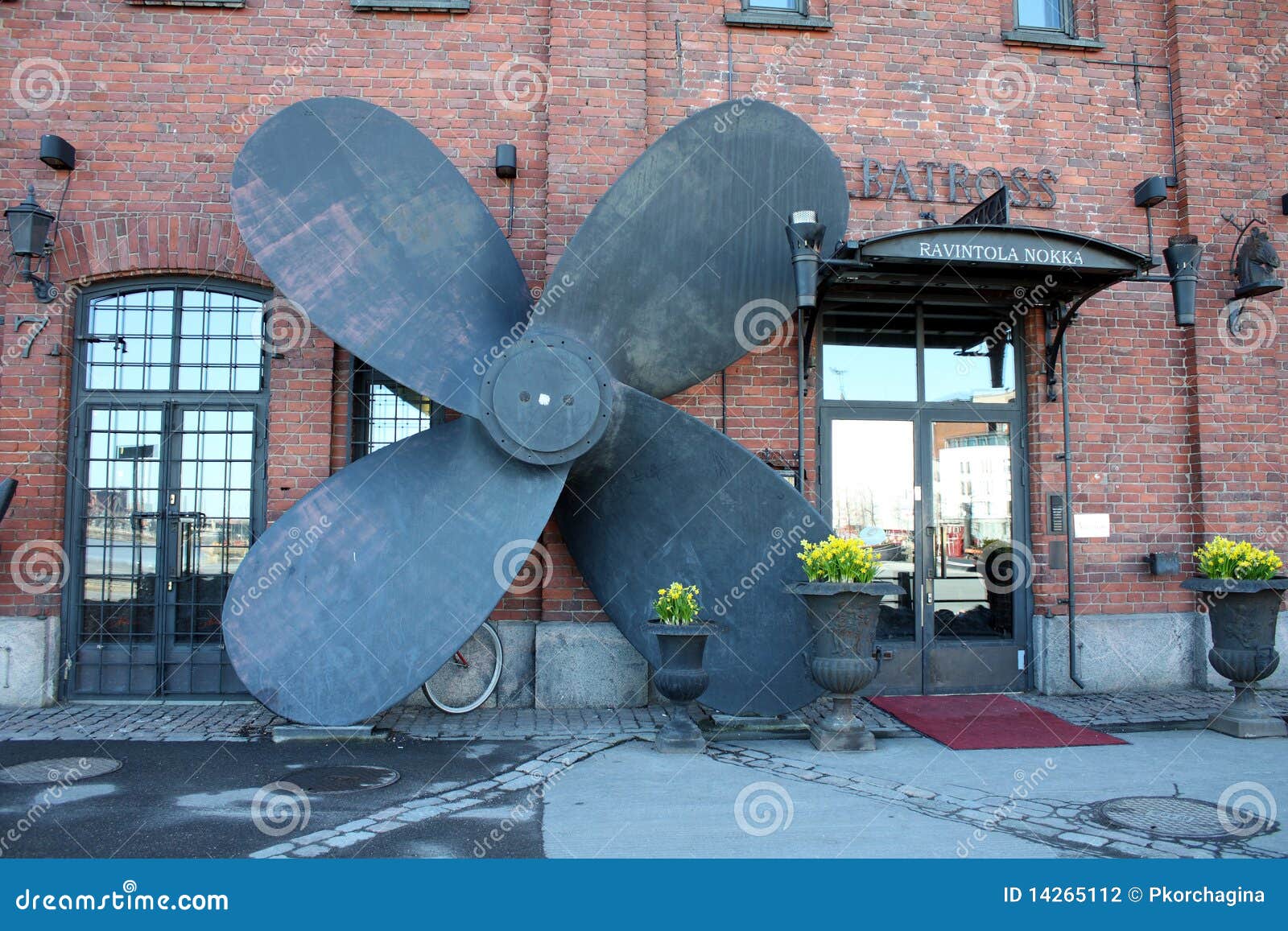 Helsinki Embankment Cafe in Finland Stock Photo - Image of suomi, wheel ...