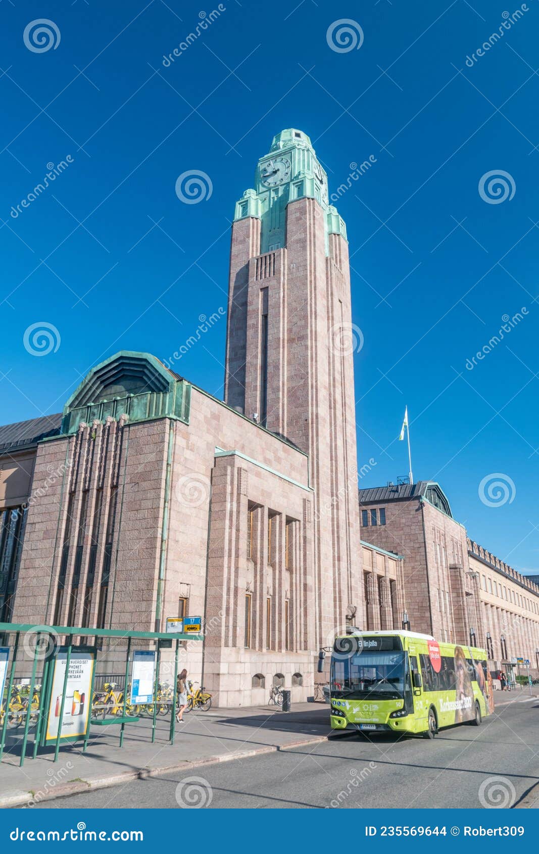 Clock Tower of Helsinki Central Station Editorial Stock Image - Image ...