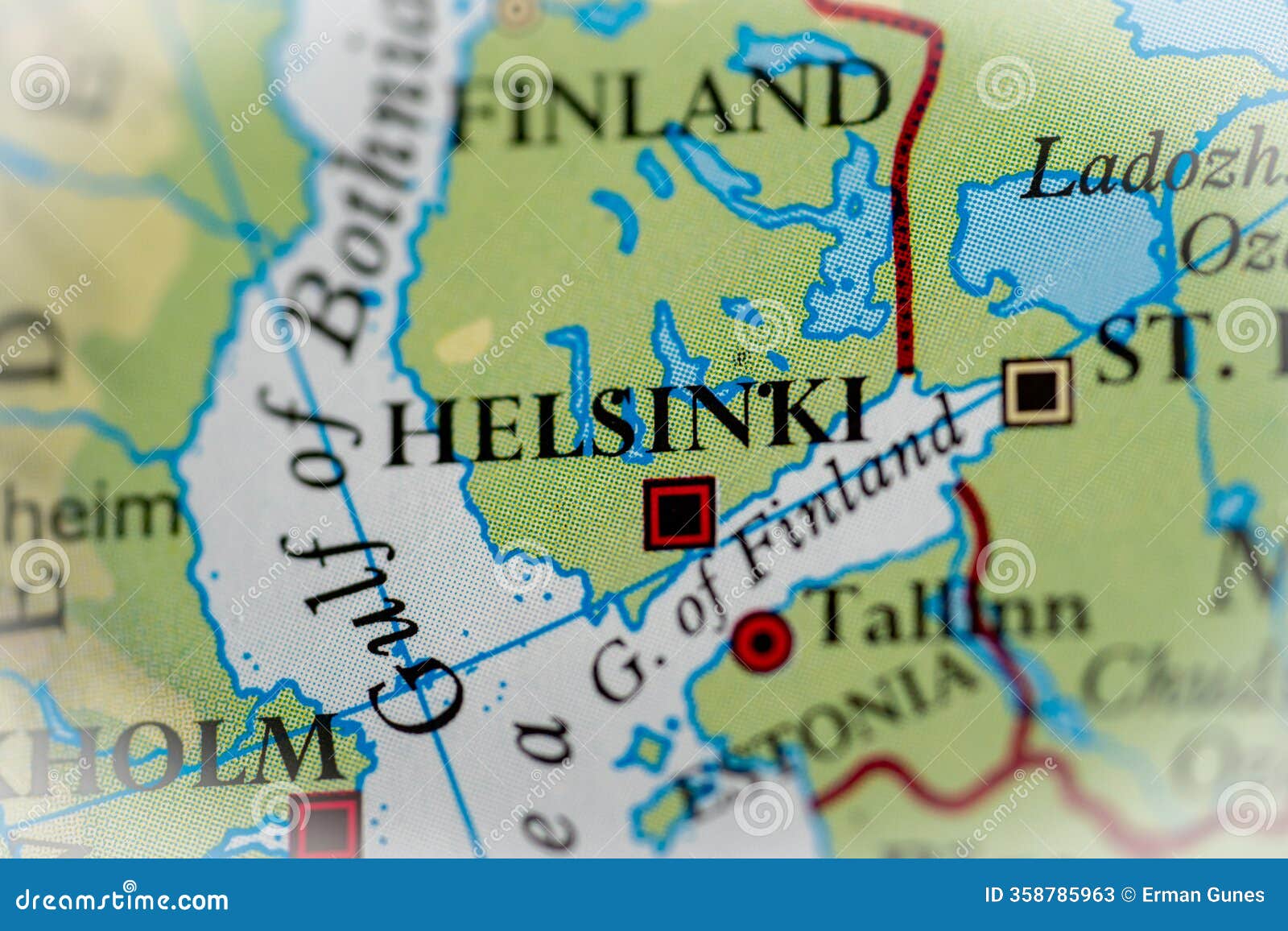 Helsinki, Finland Highlighted on a World Map Stock Image - Image of ...