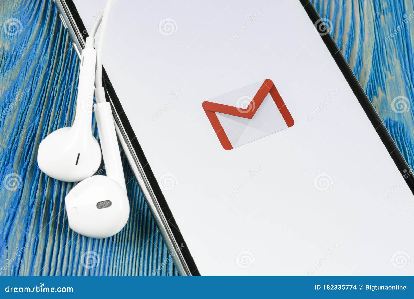 Google Gmail Application Icon on Apple IPhone X Smartphone Screen Close ...