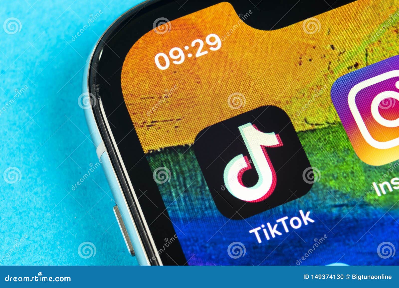 Tik Tok Application Icon on Apple IPhone X Screen Close-up. Tik Tok ... Tik Tok Application Icon on Apple IPhone X Screen Close-up. Tik Tok ...