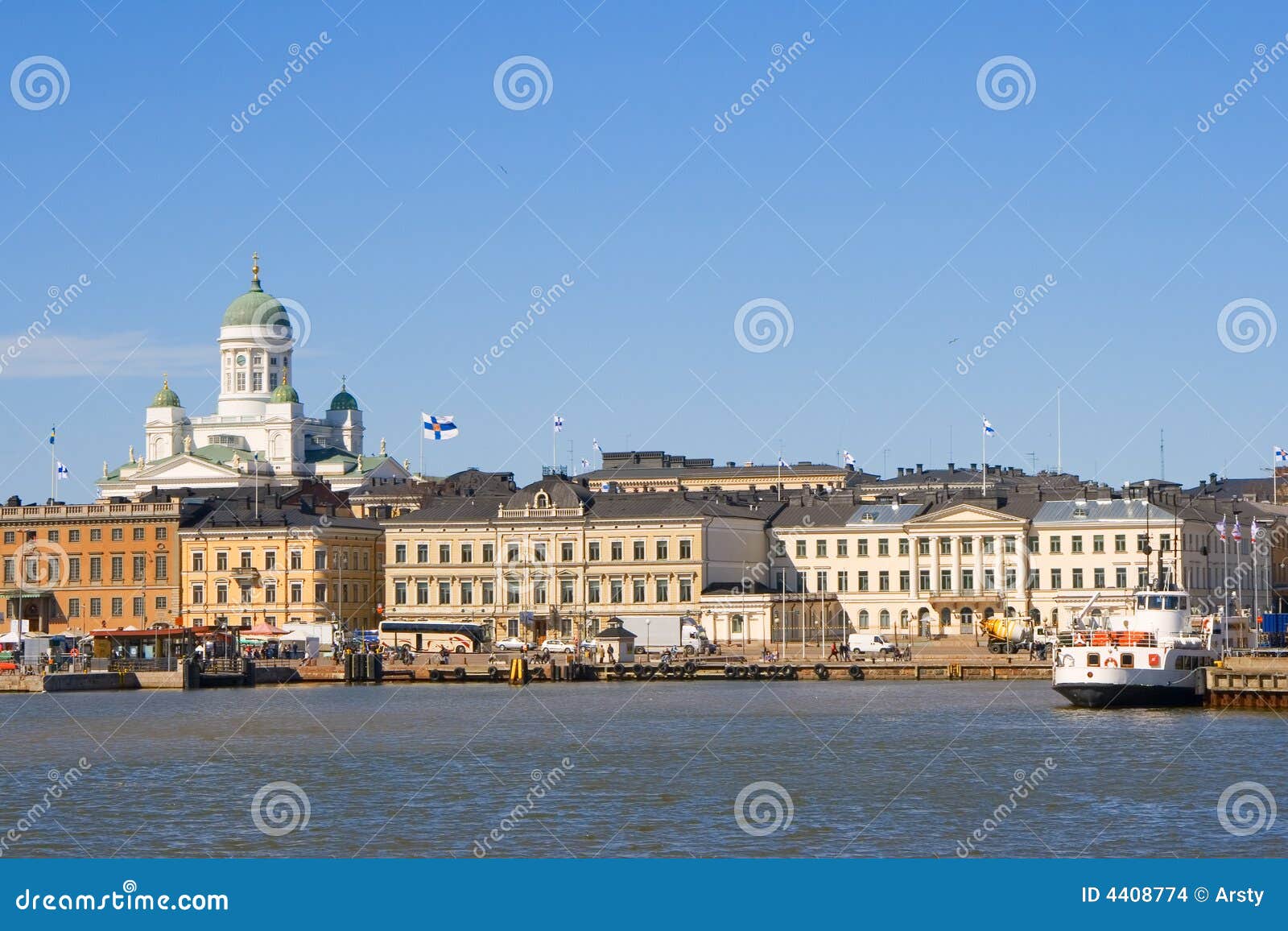 Helsinki harbour stock photo. Image of market, house, journey - 4408774