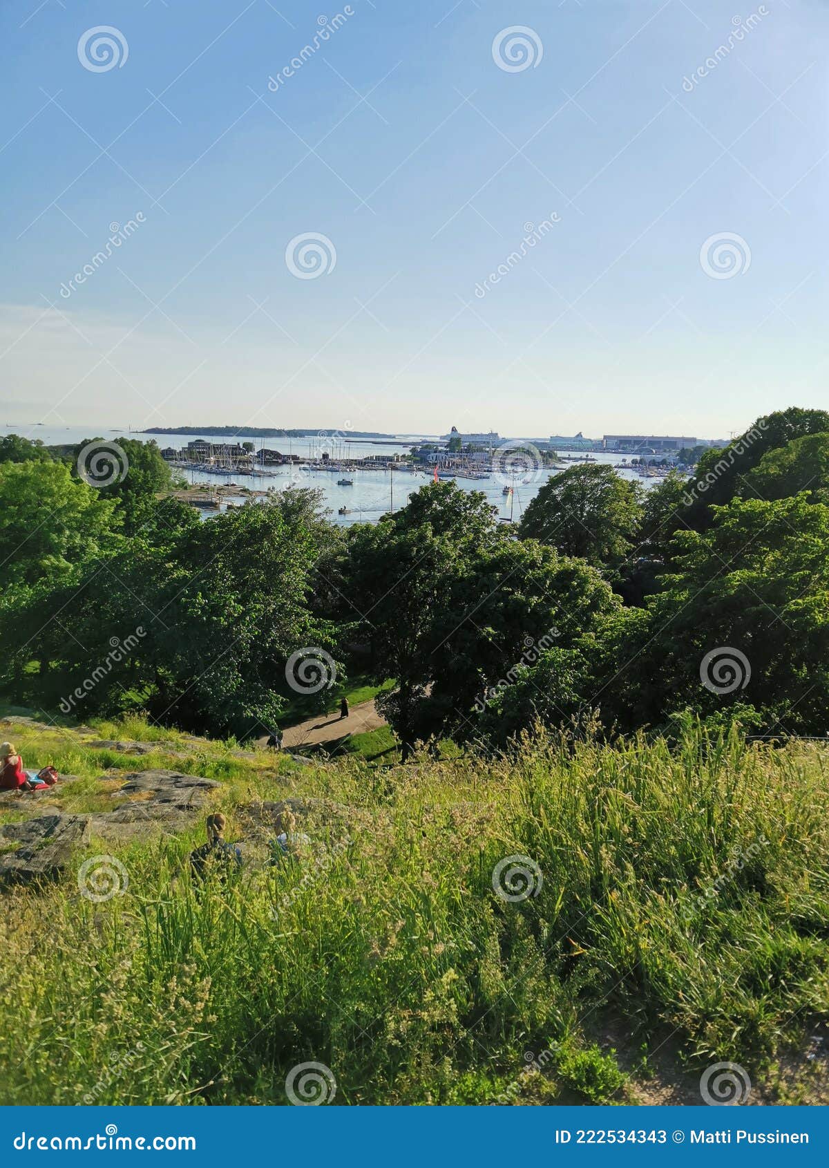 Helsinki Landscape from Kaivopuisto Stock Image - Image of horizon ...