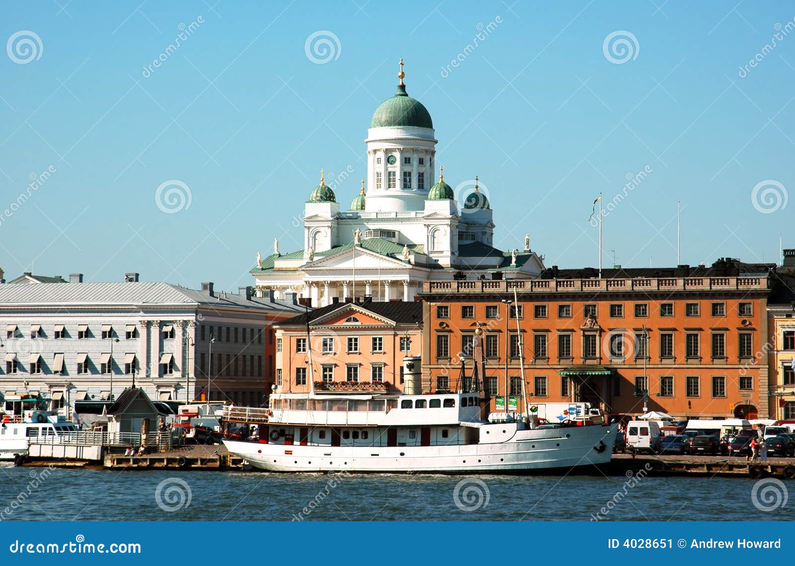 Helsinki sea front stock image. Image of cruise, blue - 4028651