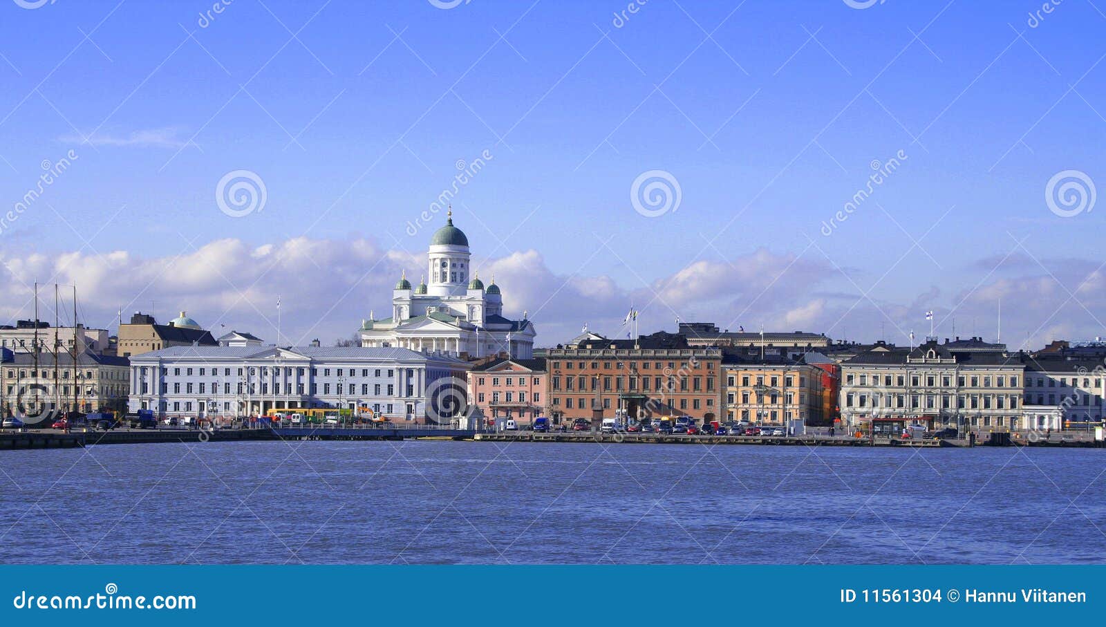 Helsinki seen from the sea stock photo. Image of presidential - 11561304