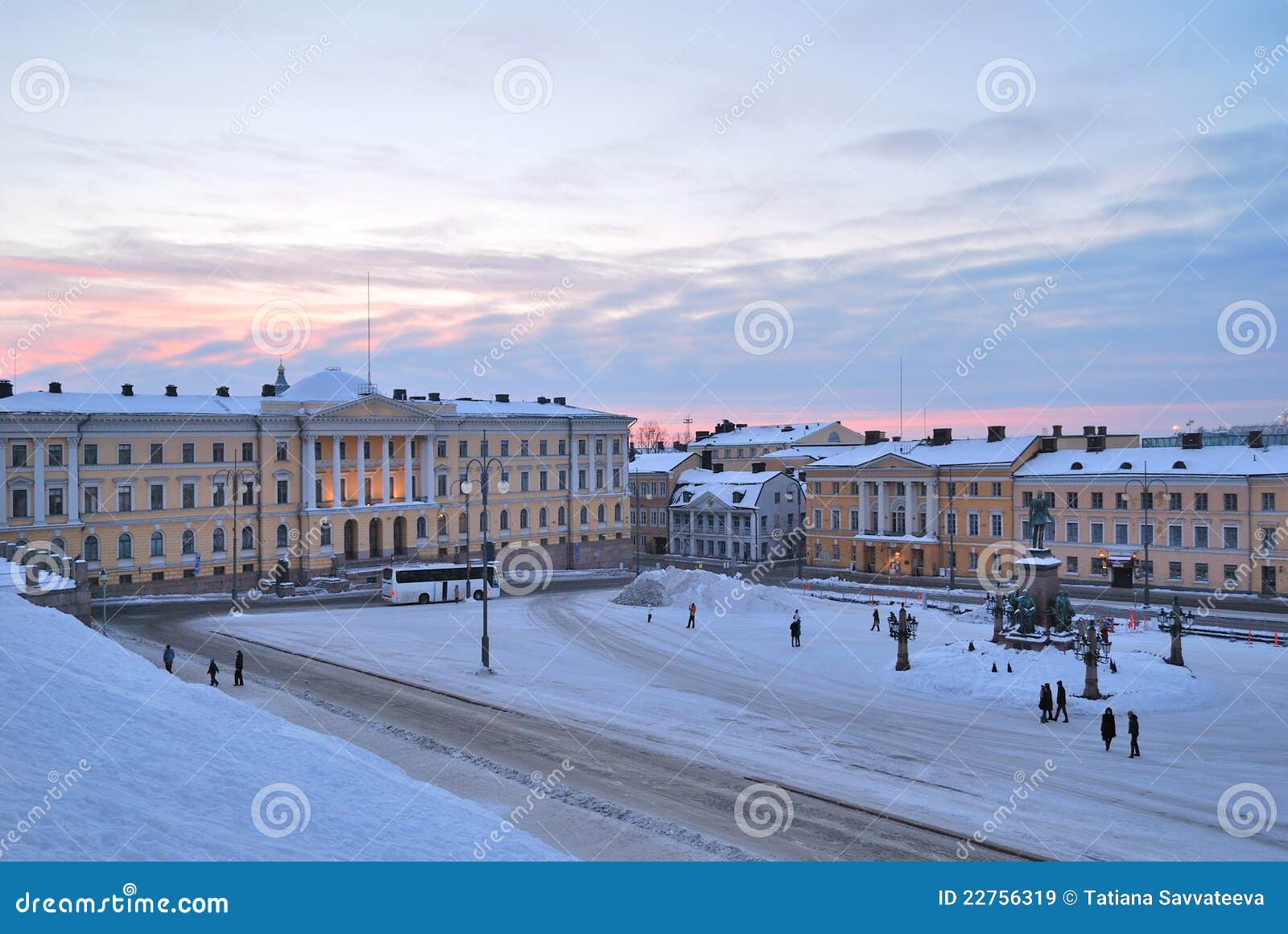 Helsinki. Senate Square at Dawn Stock Image - Image of senate, helsinki ...