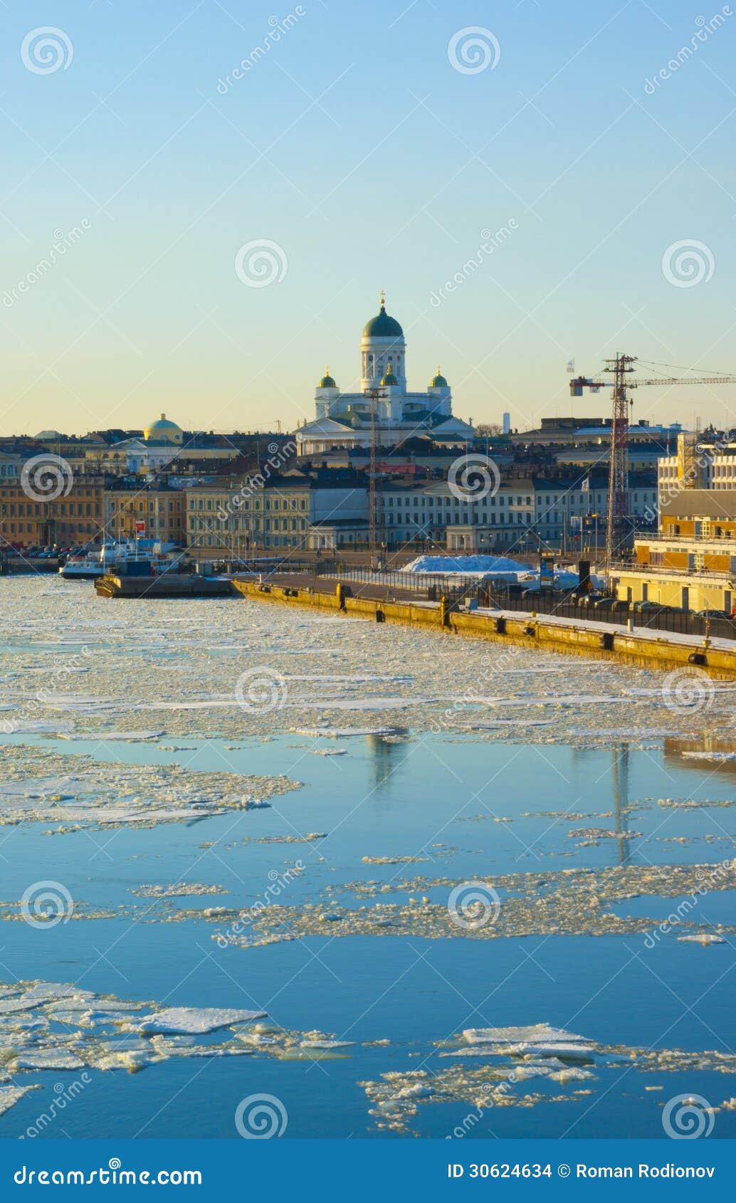 Helsinki Spring Landscape with Tuomiokirkko Stock Photo - Image of ...