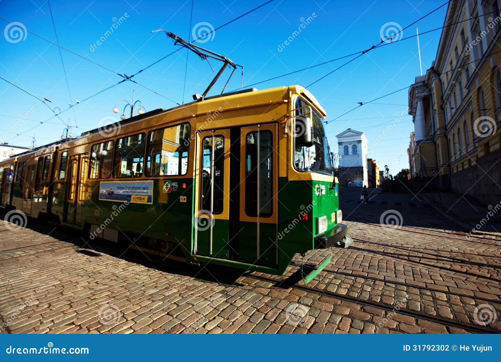 Helsinki tram editorial photography. Image of public - 31792302