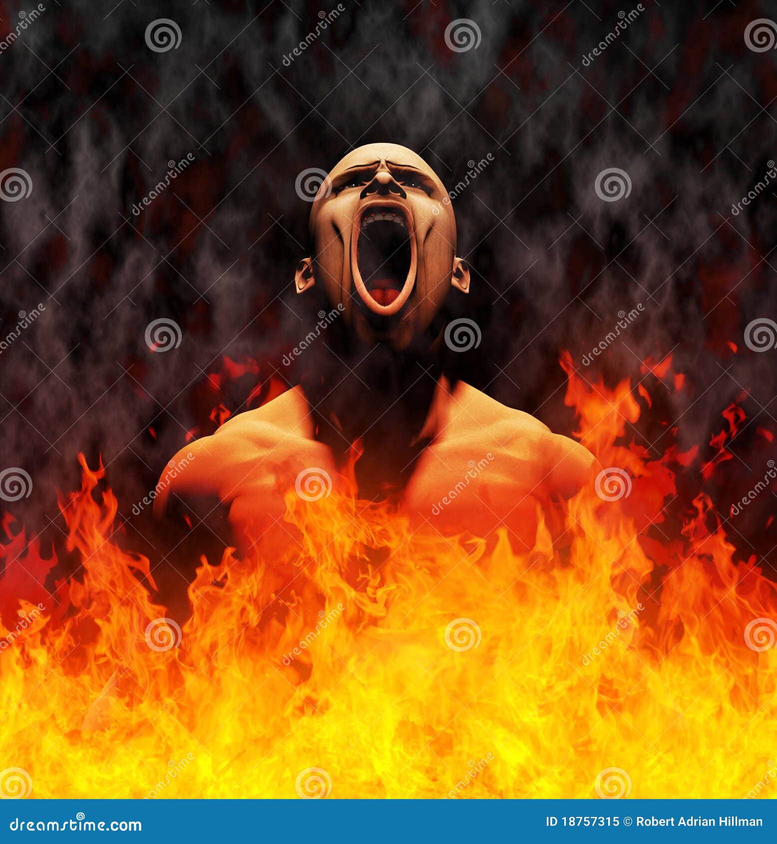 Helvete stock illustrationer. Illustration av flammor - 18757315