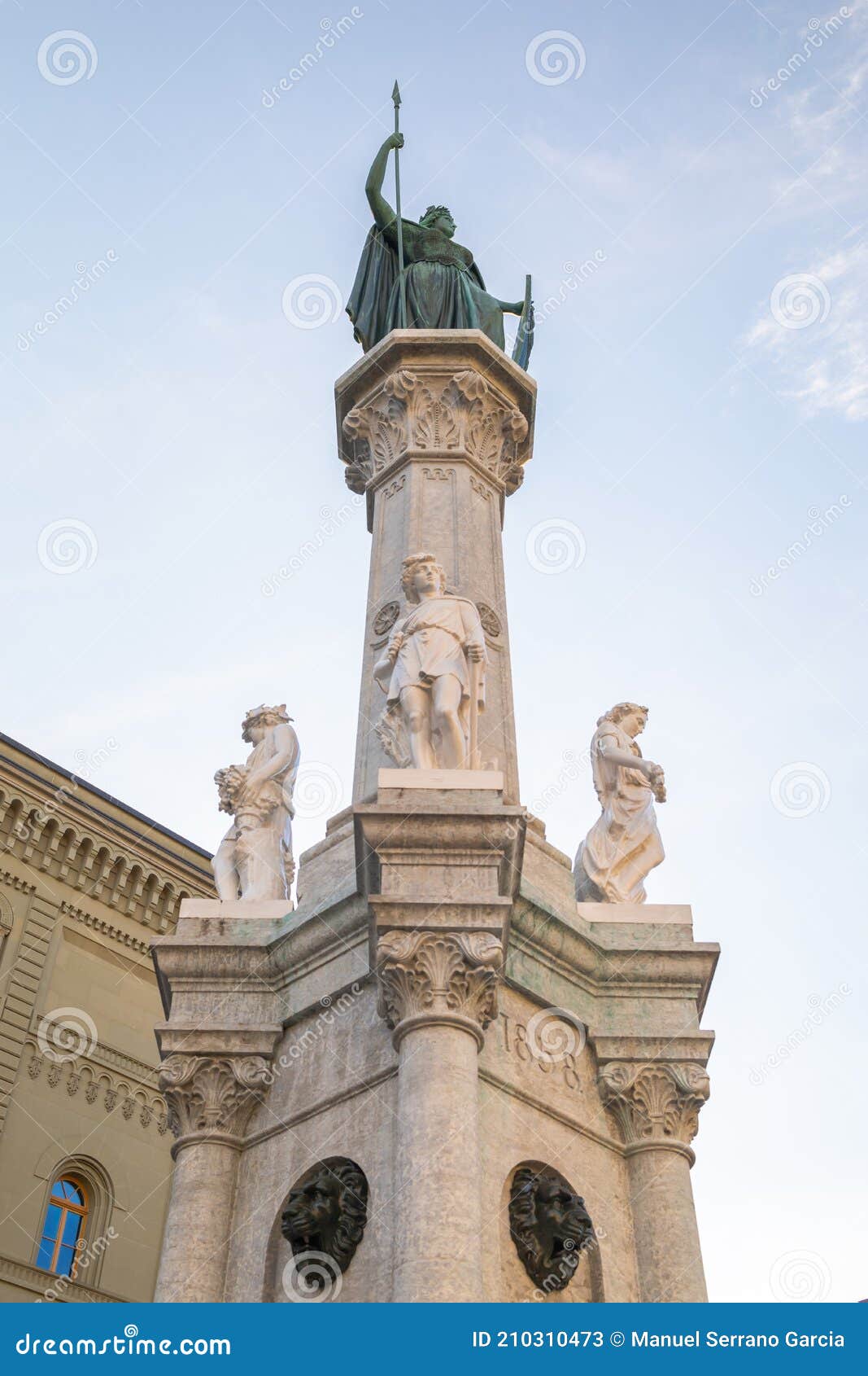 Helvetian Confederation Statue in Bern with Shield and Lance Editorial ...