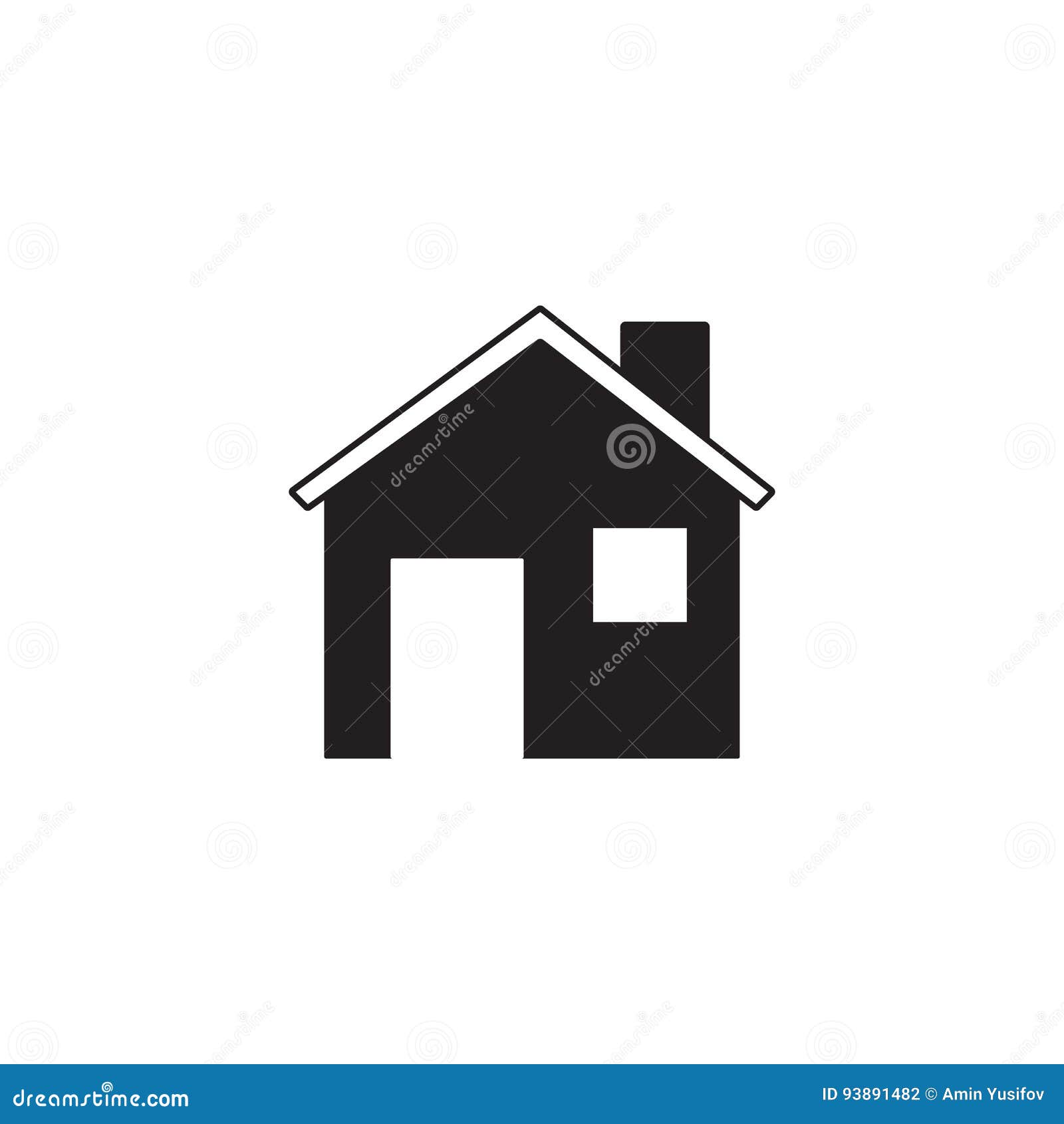 Hem- Fast Symbol, Byggande Tecken, Hus, Vektor Illustrationer ...