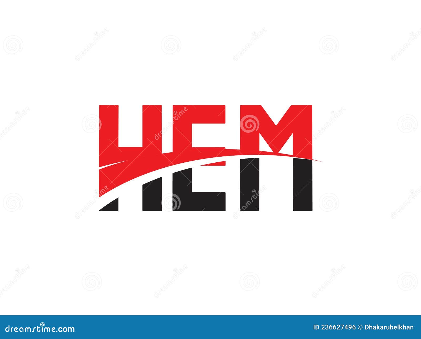 HEM Letter Initial Logo Design Vector Illustration Stock Vector ...