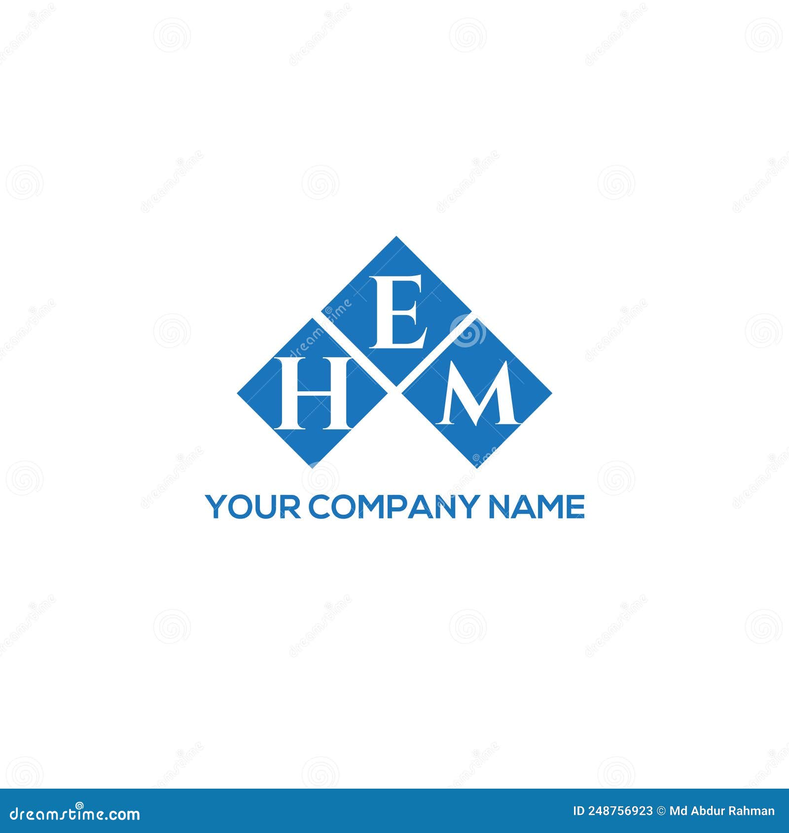 HEM Letter Logo Design on BLACK Background. HEM Creative Initials ...