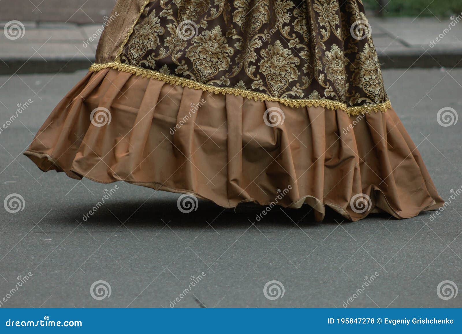 Hem of a Royal Ballroom Medieval Dress Costume Dress Code Stock Photo ...